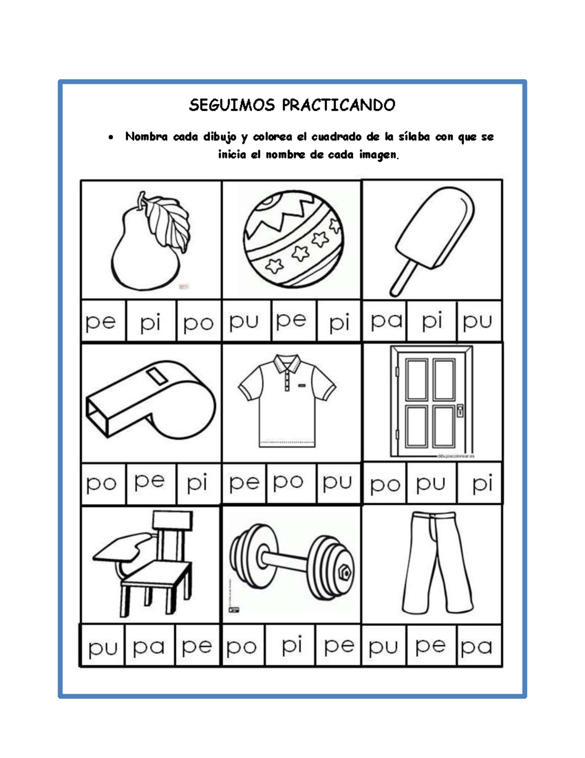 Seguimos Practicando CON LA Letra P - Comunicación Oral Y Escrita ...