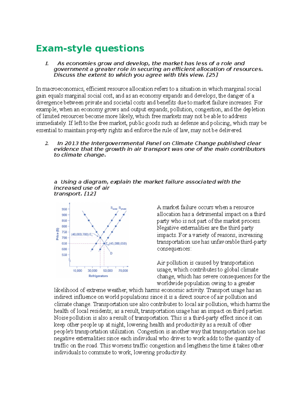 Ch 8 Exam Style Questions - Exam-style questions As economies grow and ...