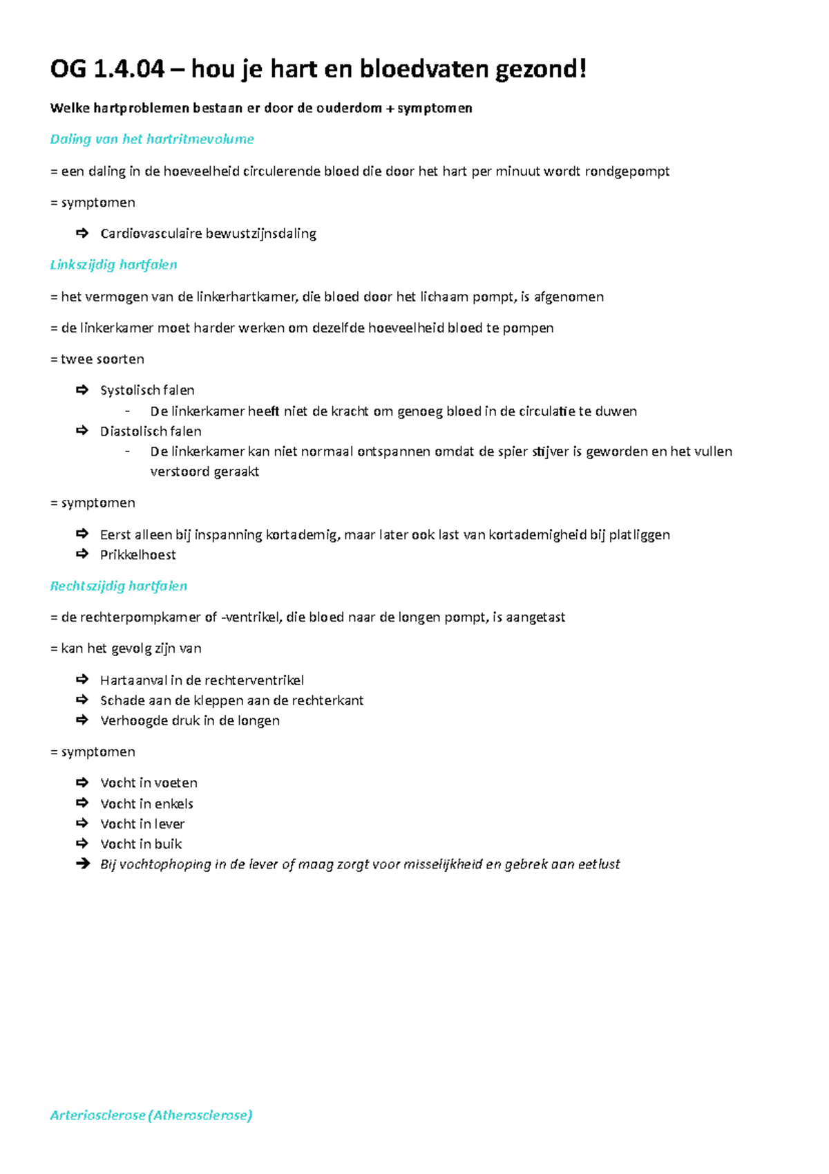 OG 1 - hart- en vaatziektes, OG 4 blok 4 jaar 22-23 - OG 1.4 – hou je ...