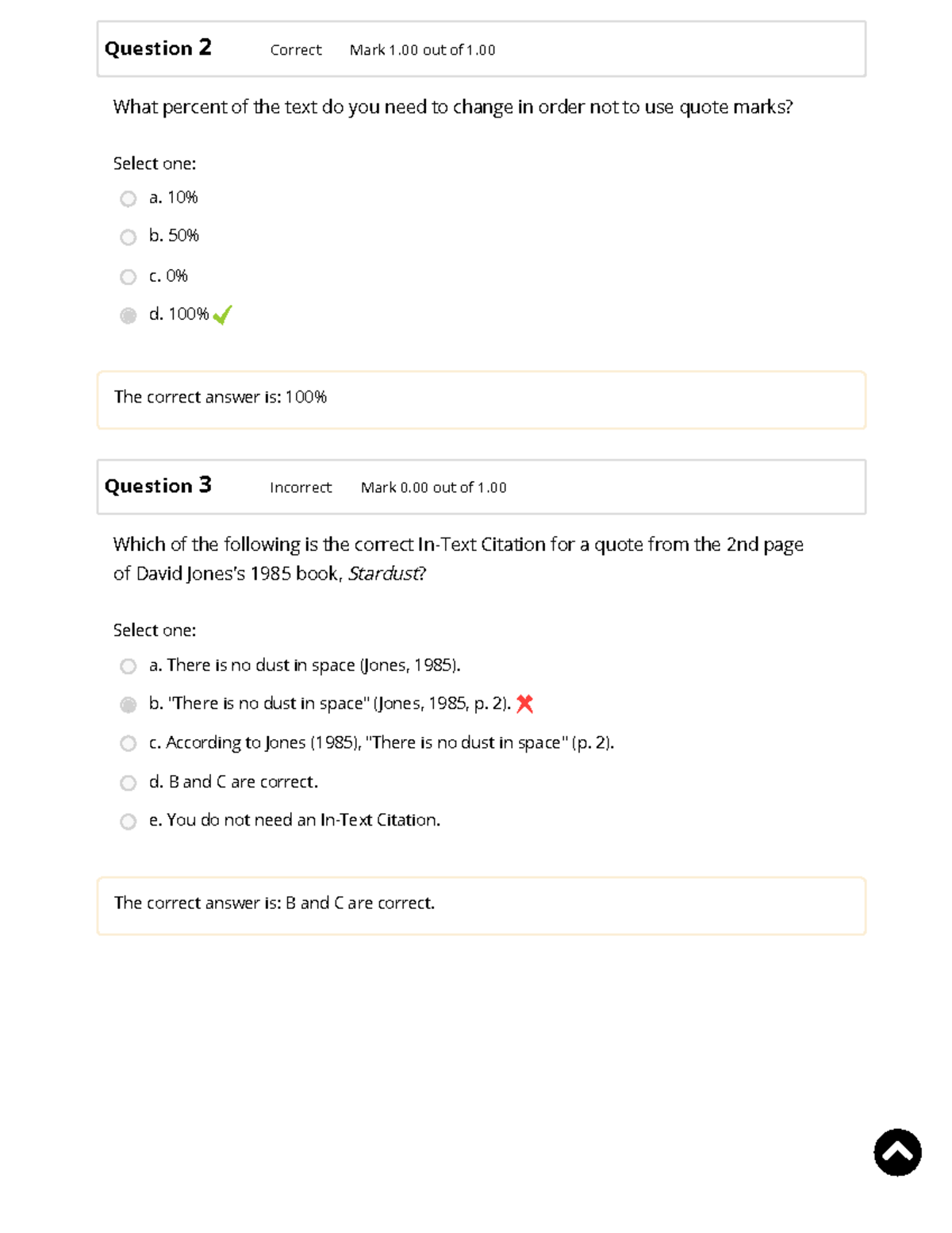 1 Question 2 Correct Mark 1 Out Of 1 What Percent Of The Text Do You