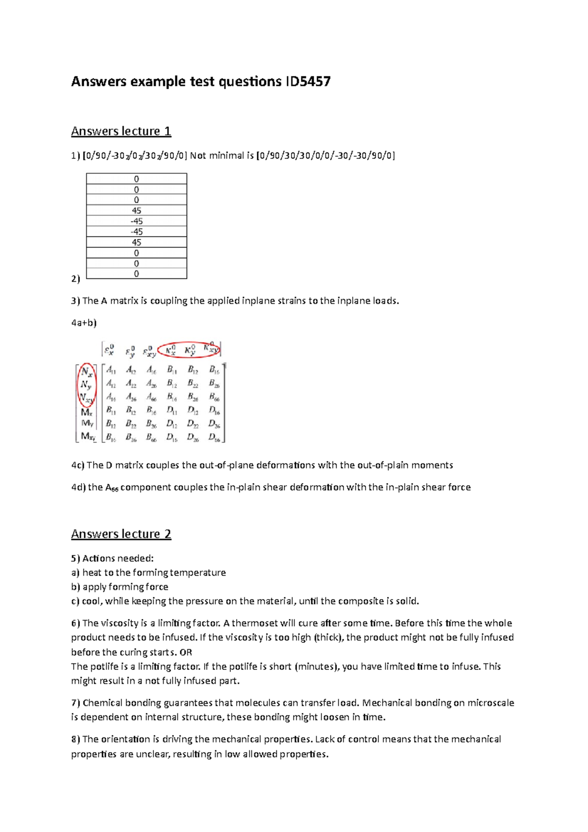 Answers Example test Questions ID5457 - Answers example test questions ...