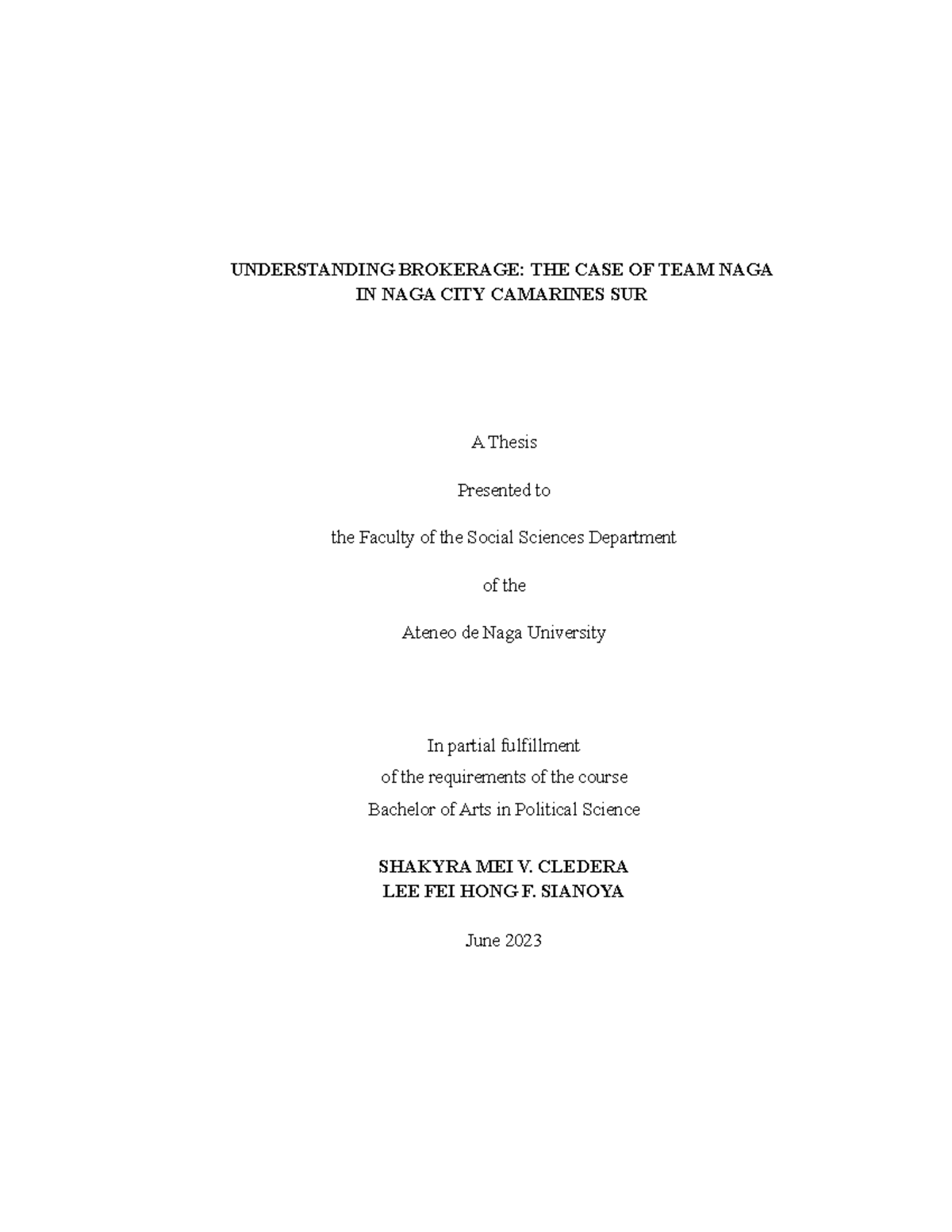 (Final Bookbind Manuscript) Understanding Brokerage THE CASE OF TEAM ...