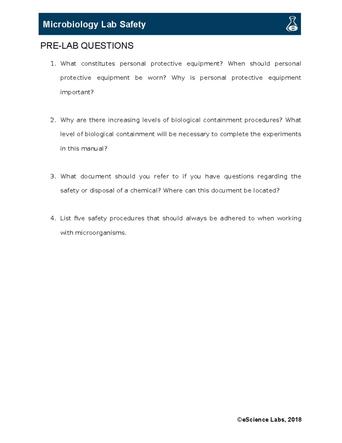 MB 6200 L02 Safety - practice - Microbiology Lab Safety PRE-LAB ...