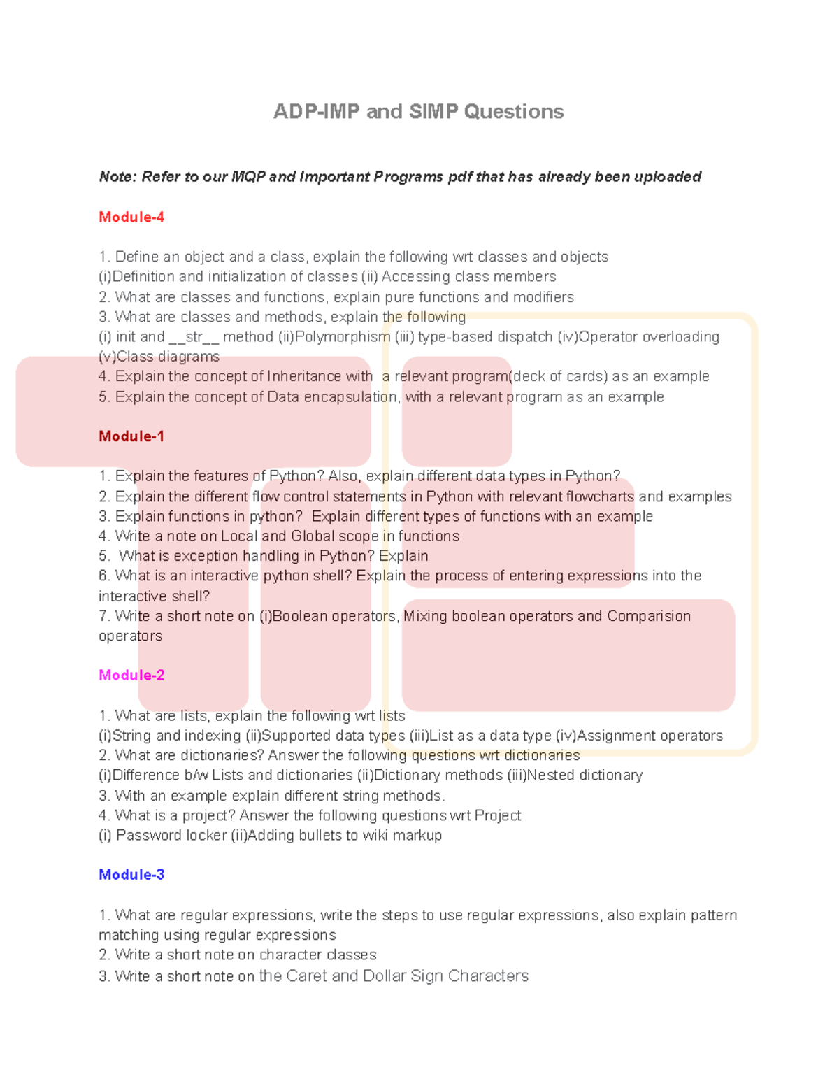 ADP-IMP and SIMP Questions-tie - What is a project? Answer the ...