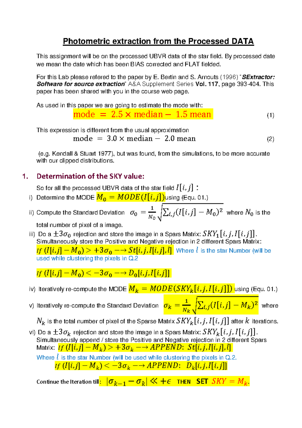 Lab Photometry - It is a gvc practical work - Photometric extraction ...