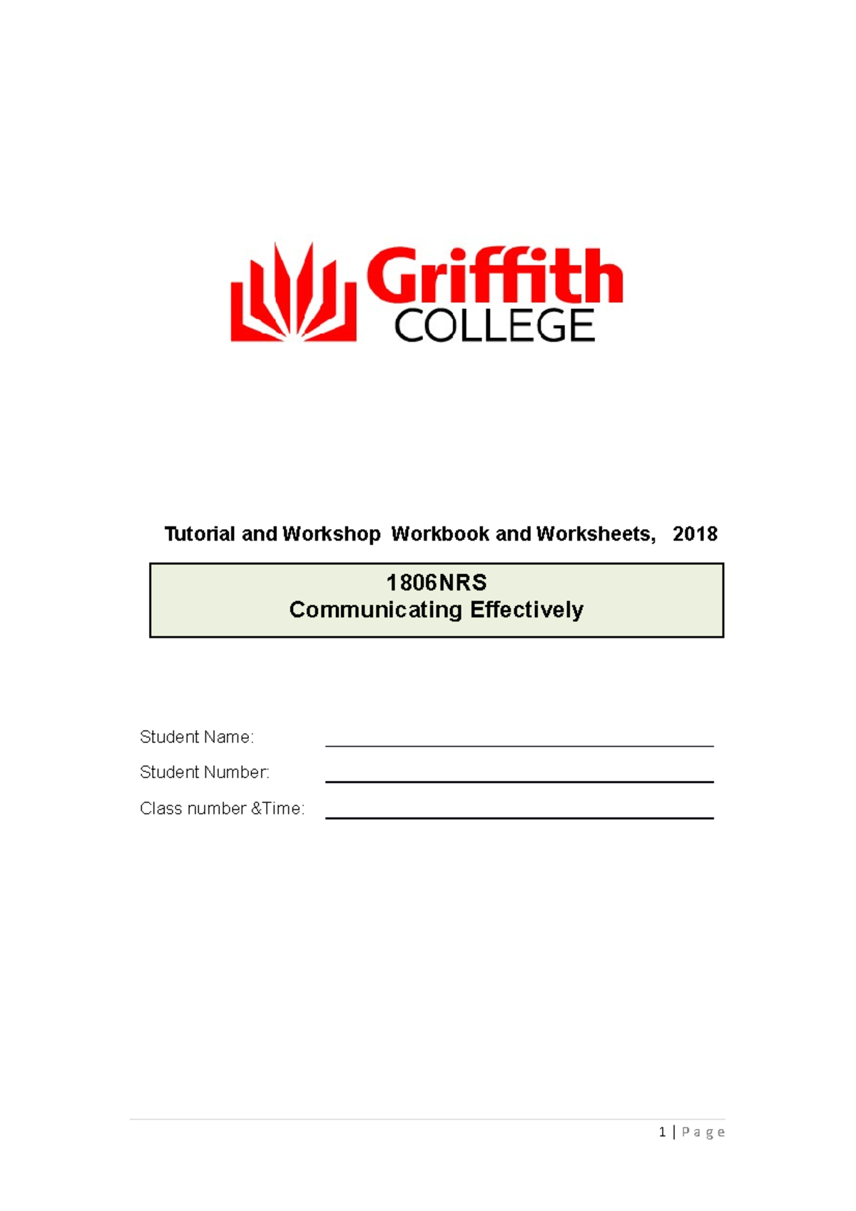 Workbook 1.answers - book - Tutorial and Workshop Workbook and ...