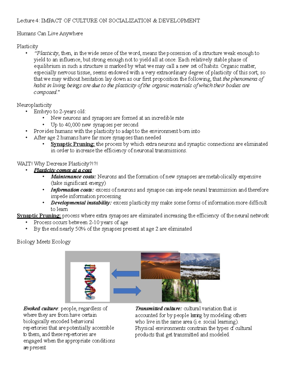 PSYC14H3 Cross-Cultural Social Psychology Lecture 4 - Lecture 4: IMPACT ...