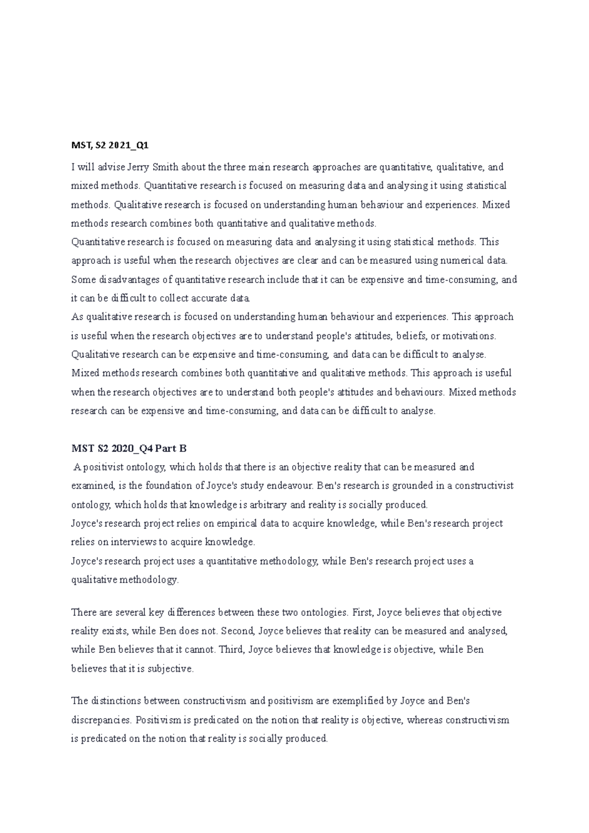 Tutorial Week 3 - MST, S2 2021_Q I will advise Jerry Smith about the ...