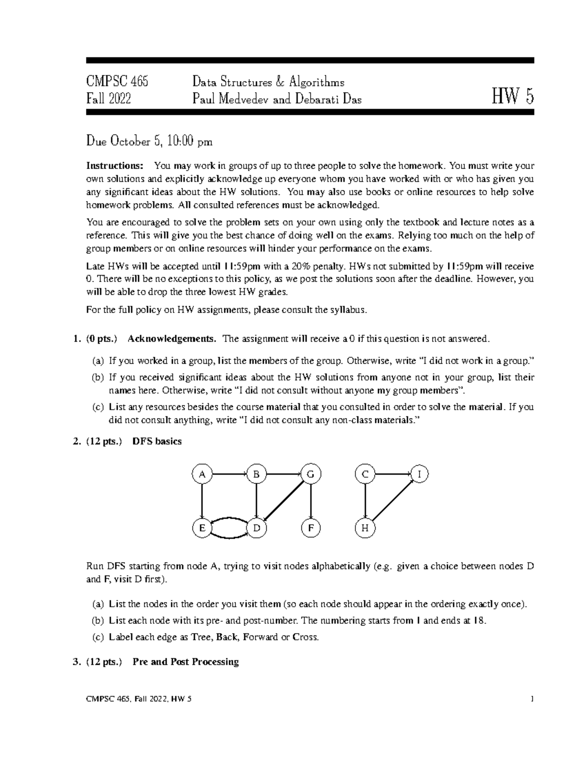 Hw5-posted - Assignments - CMPSC 465 Data Structures & Algorithms Fall 2022 Paul Medvedev and ...