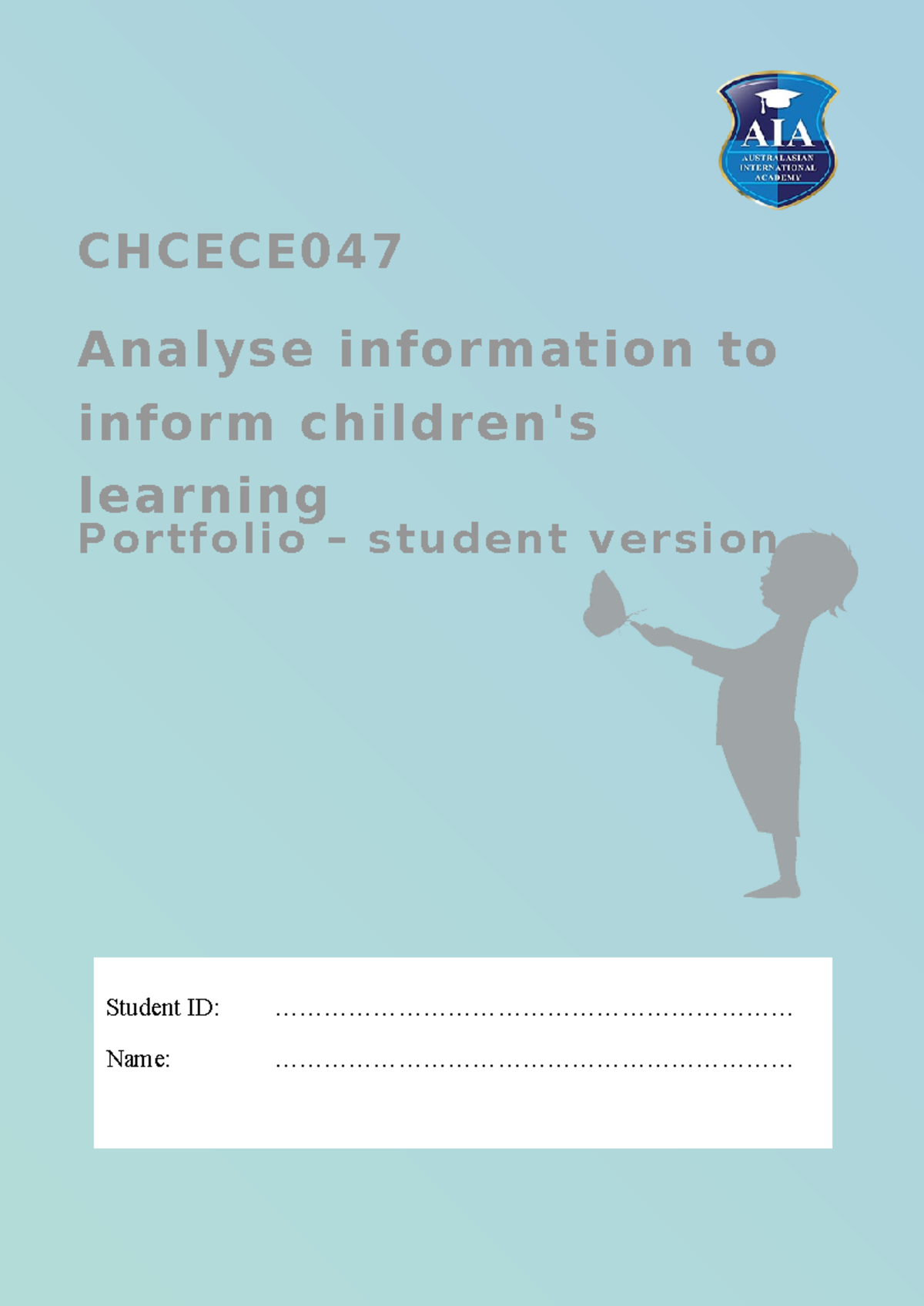 Chcece 047-Portfolio - Student ID ...