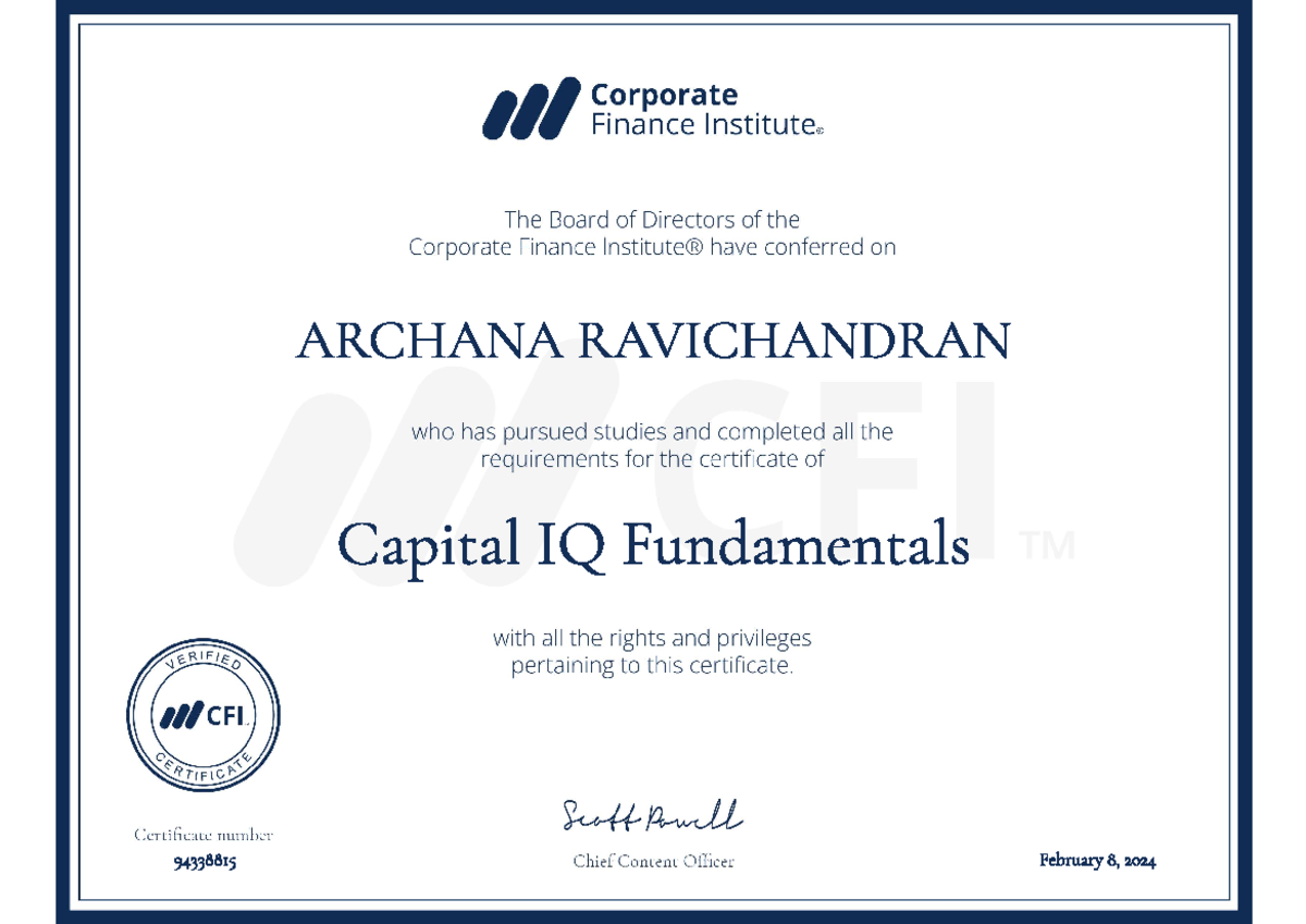 Capital IQ Fundamentals - Fundamentals of Corporate Finance - Studocu