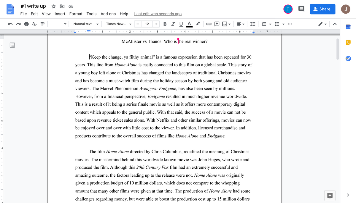 #1 write up - photo of - 1 write up File Edit View Insert Format Tools ...