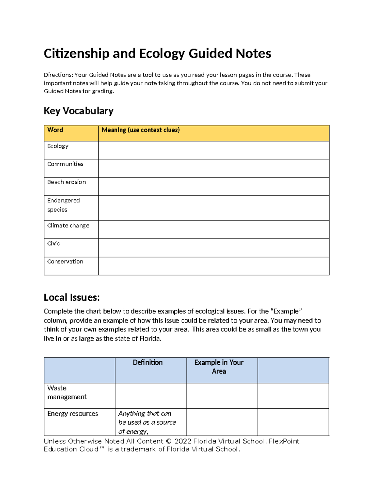 01 04 guidednotes - it is - Citizenship and Ecology Guided Notes ...