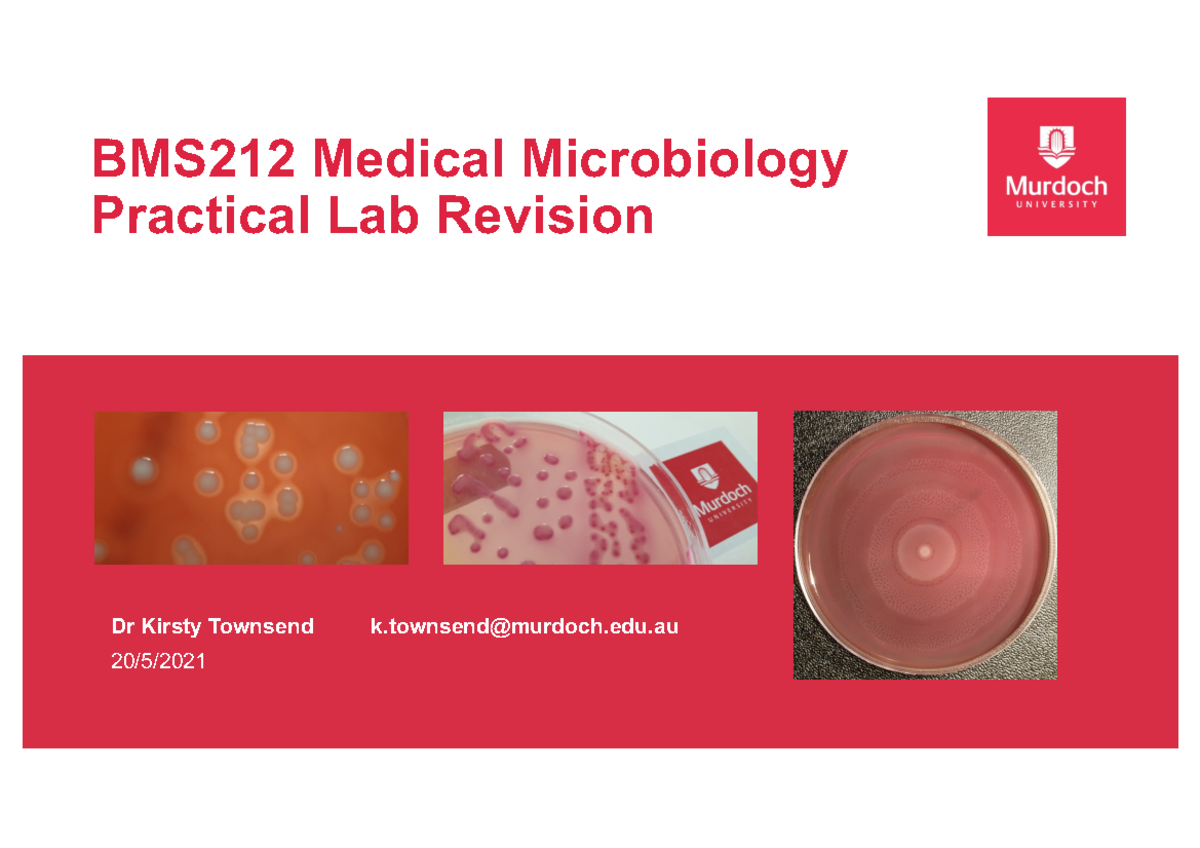 Lab Exam Revision 2021 - BMS212 Medical Microbiology Practical Lab ...