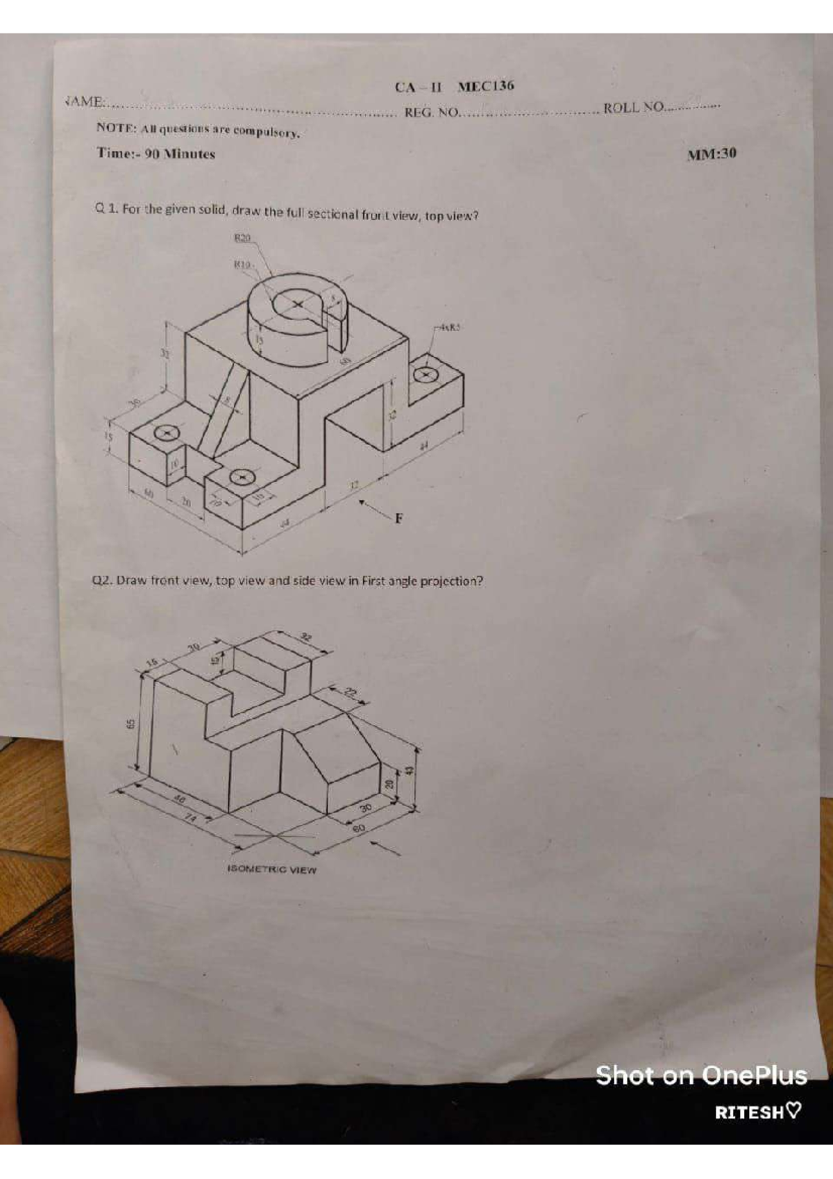 MEC 136 - CA 2 - Engineering graphics and digital fabrication - MEC136 ...