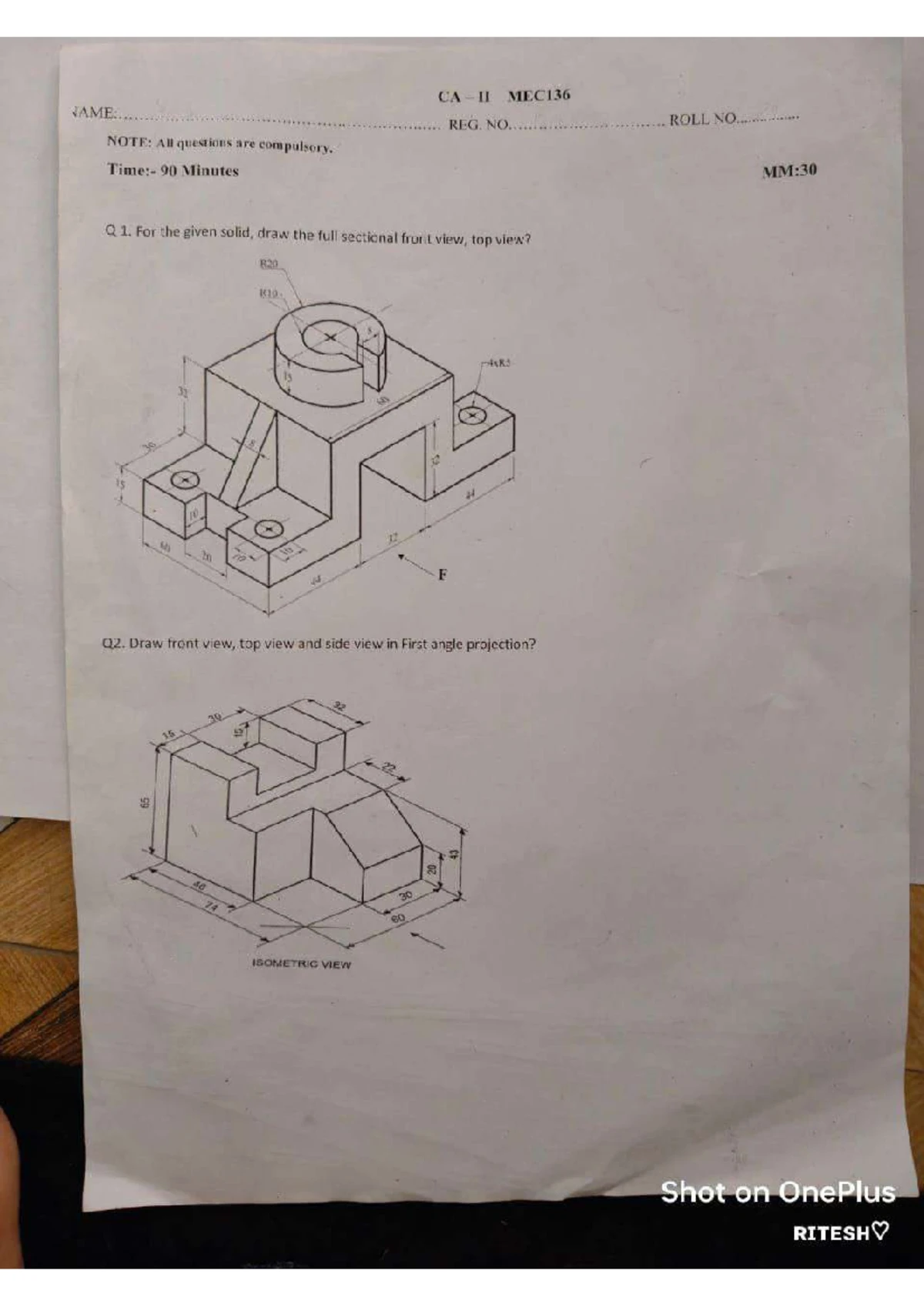 MEC PYQ 1 - pyq - Registration No 23241MEC21982 Paper Code: A Course ...