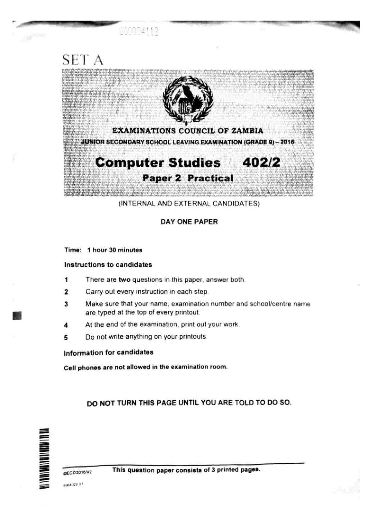 Computer studies paper 2 2017 - Studocu