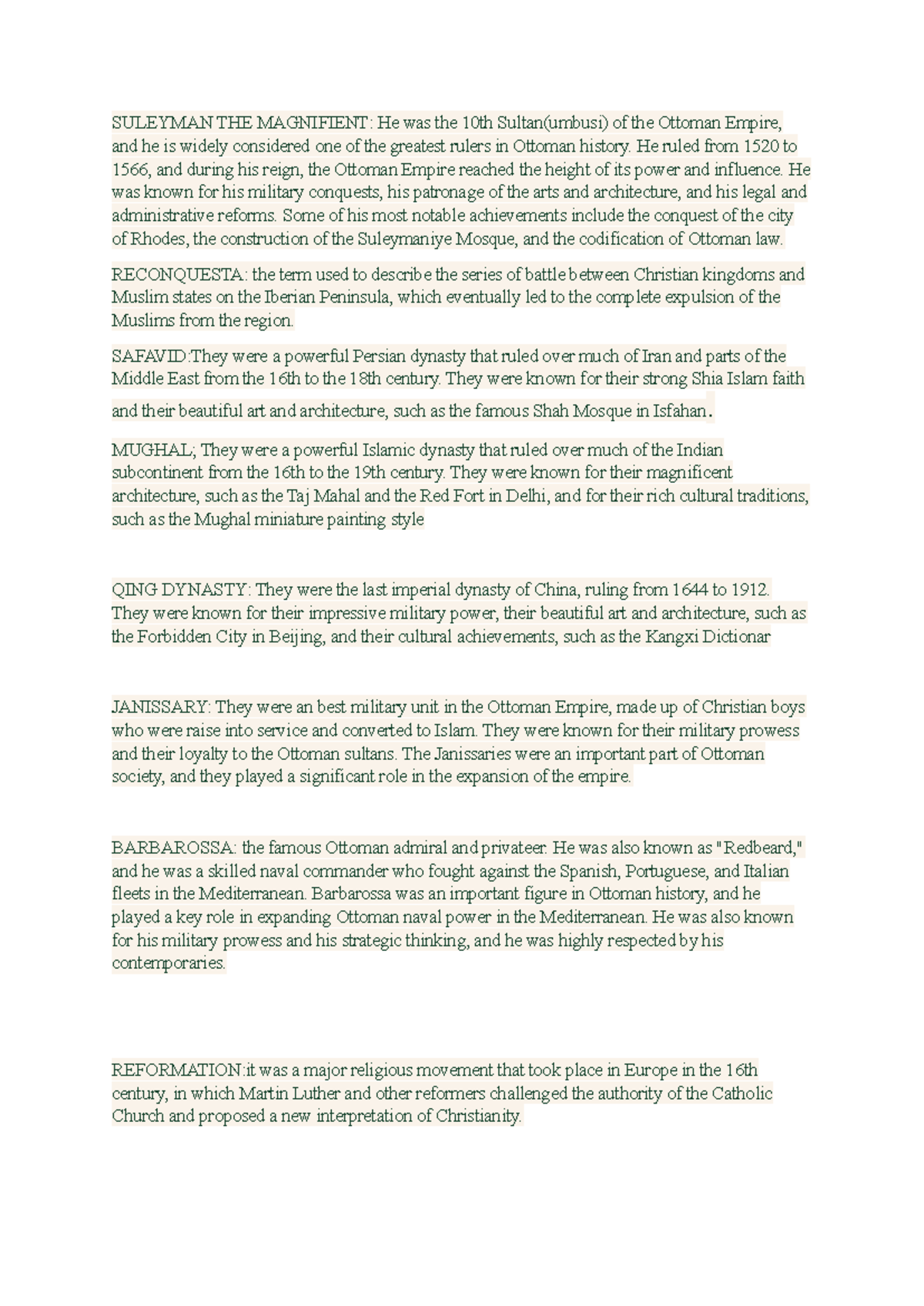 DEF DOC - It helps with definition - SULEYMAN THE MAGNIFIENT: He was ...