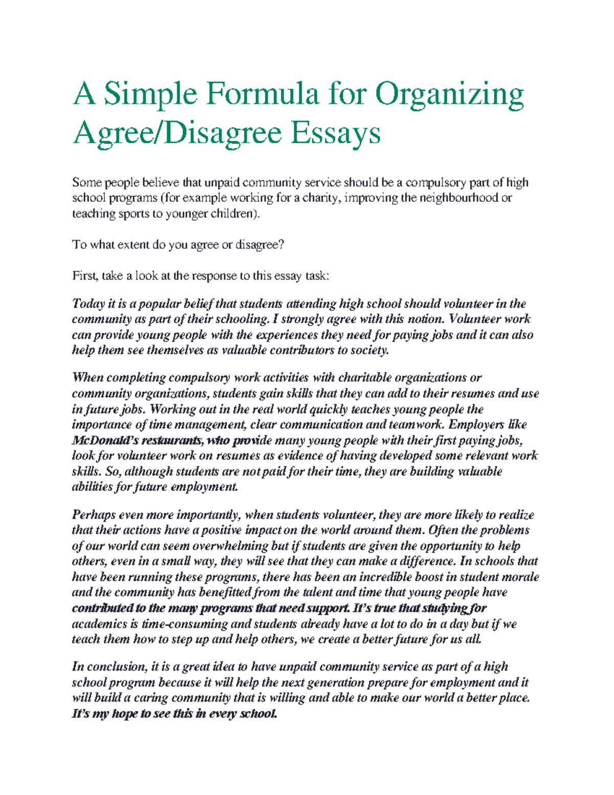 A Simple Formula for Organizing Agree - A Simple Formula for Organizing ...