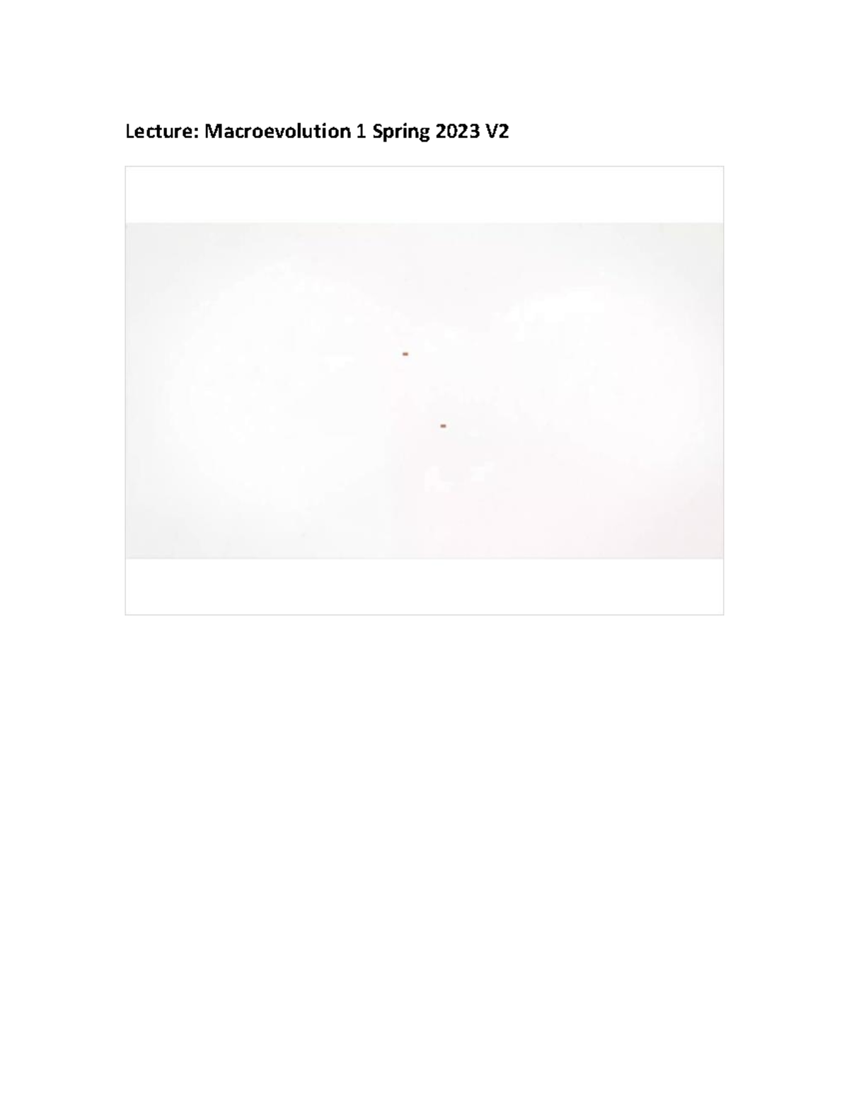 Lecture Macroevolution 1 Spring 2023 - Lecture: Macroevolution 1 Spring 2023 V Welcome to your ...