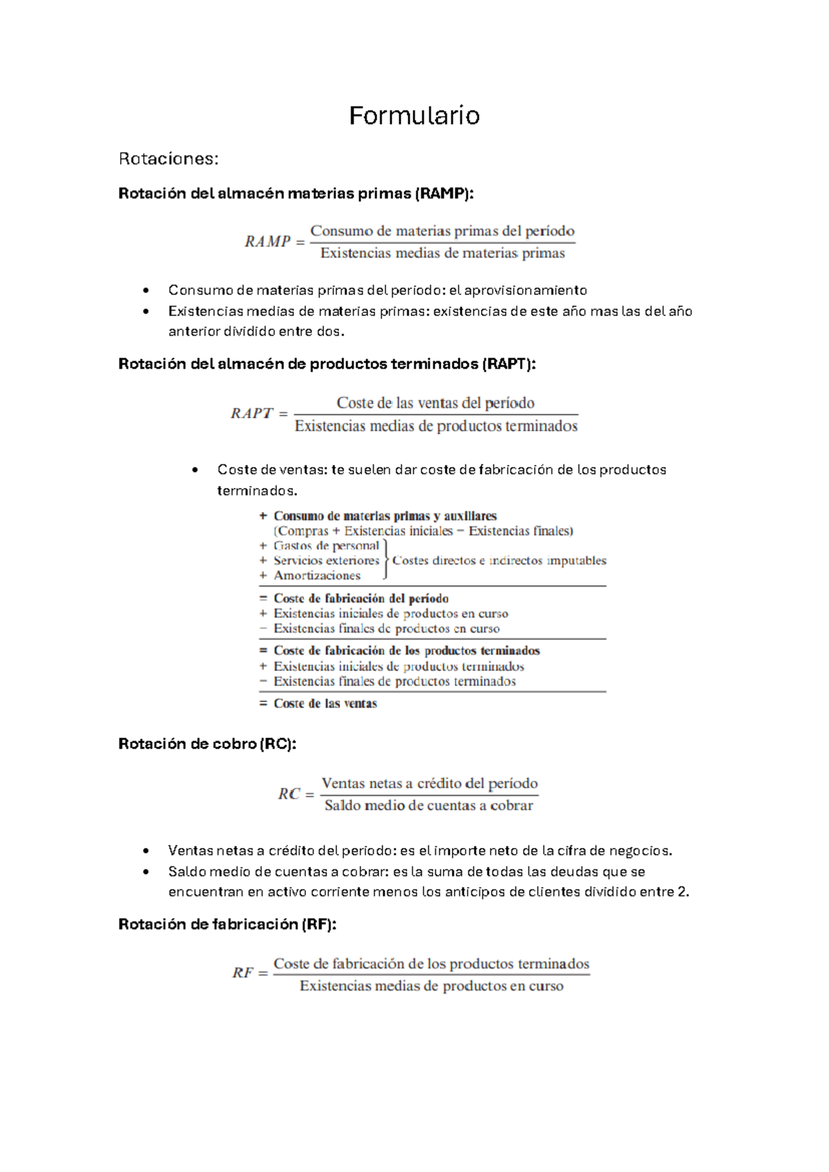 Formulario - dsadasd - Formulario Rotaciones: Rotación del almacén materias primas (RAMP ...