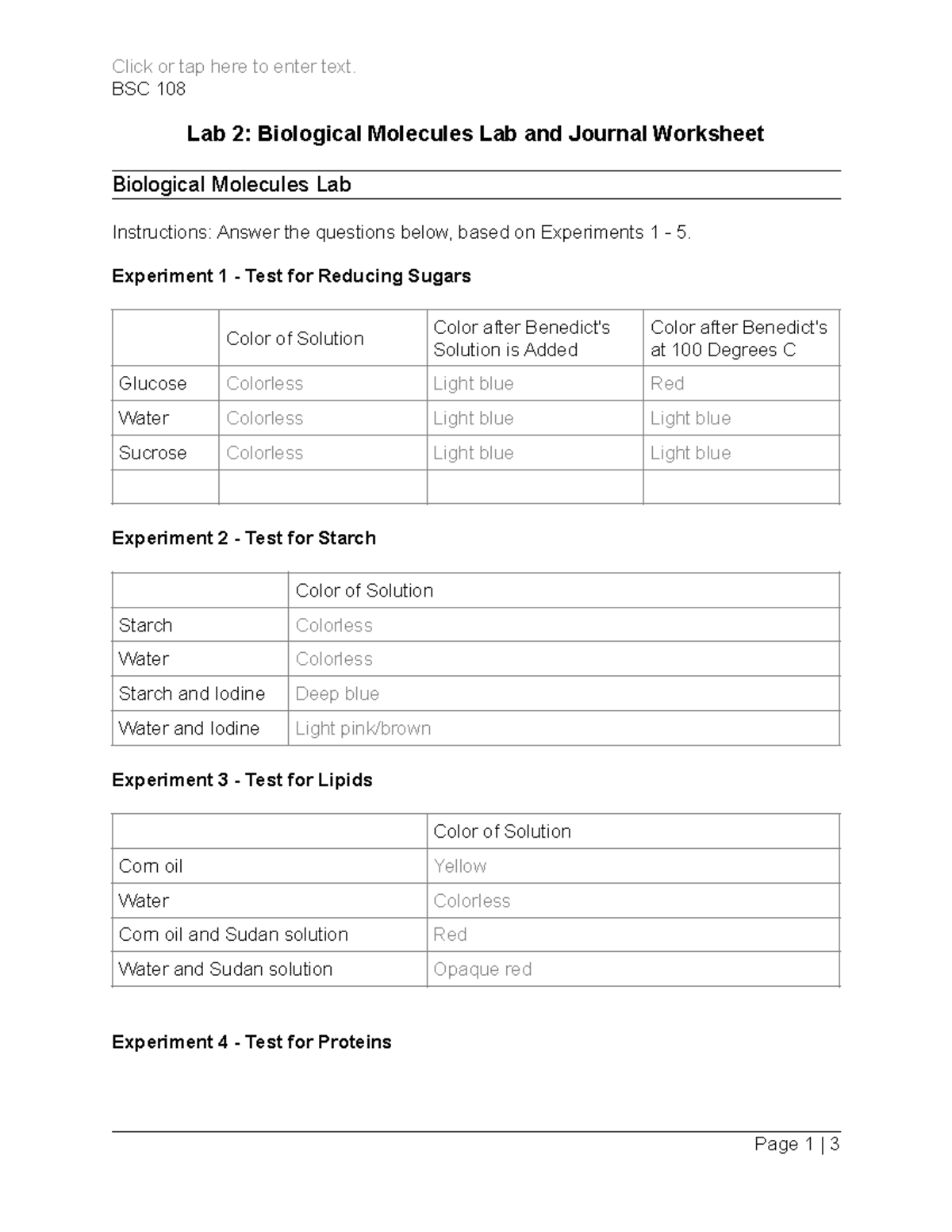 Lab 2 correct one - Lecture notes - Click or tap here to enter text ...