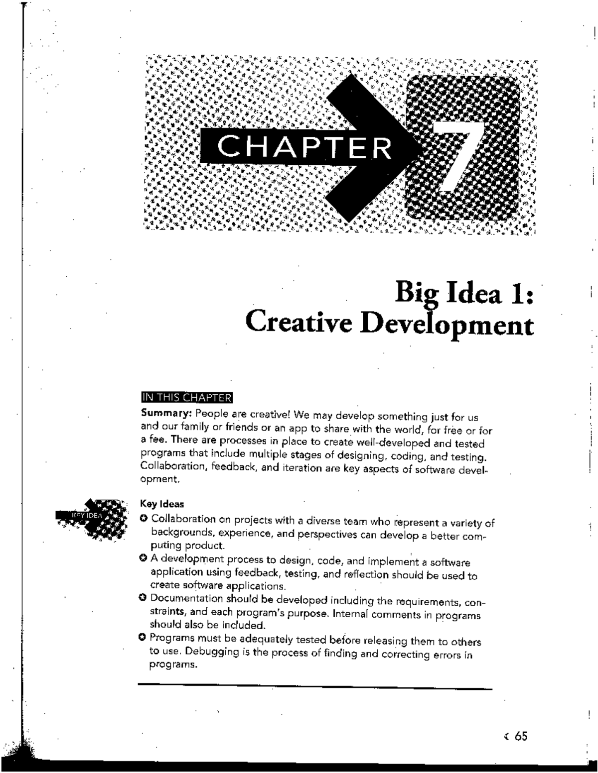 Big idea #1 creative development - HLS 2544 - Harvard - Studocu