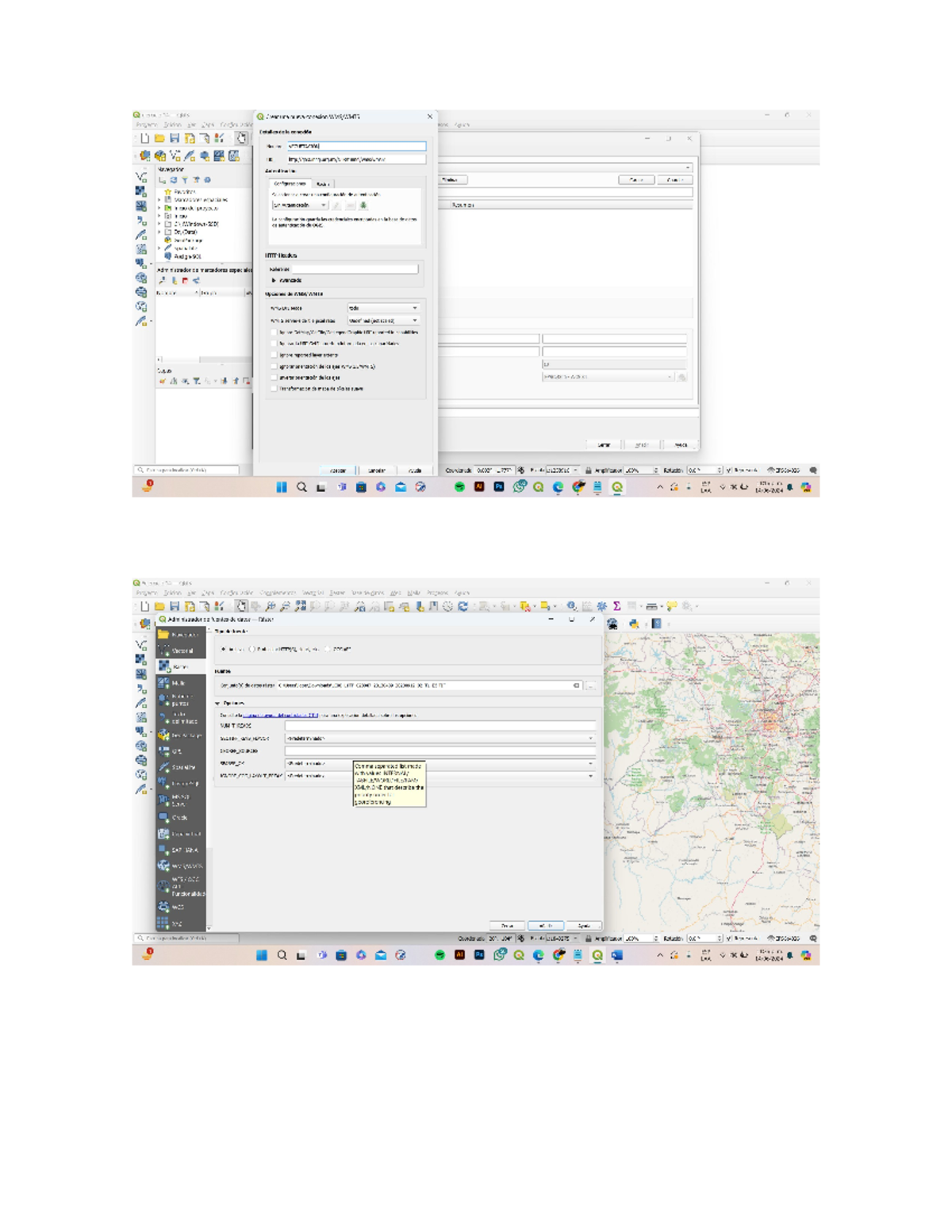 2.4 Análisis de Índice de Vegetación y Elevaciones - ejercicio 14 QGIS Crear una nueva conexion ...