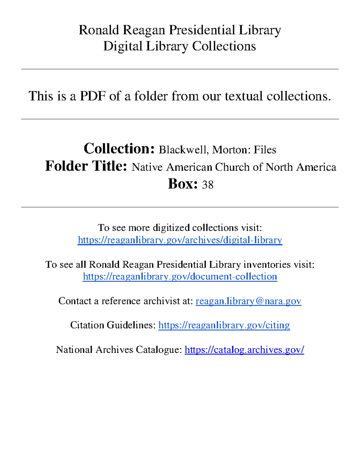 Government Structure - Ronald Reagan Presidential Library Digital ...