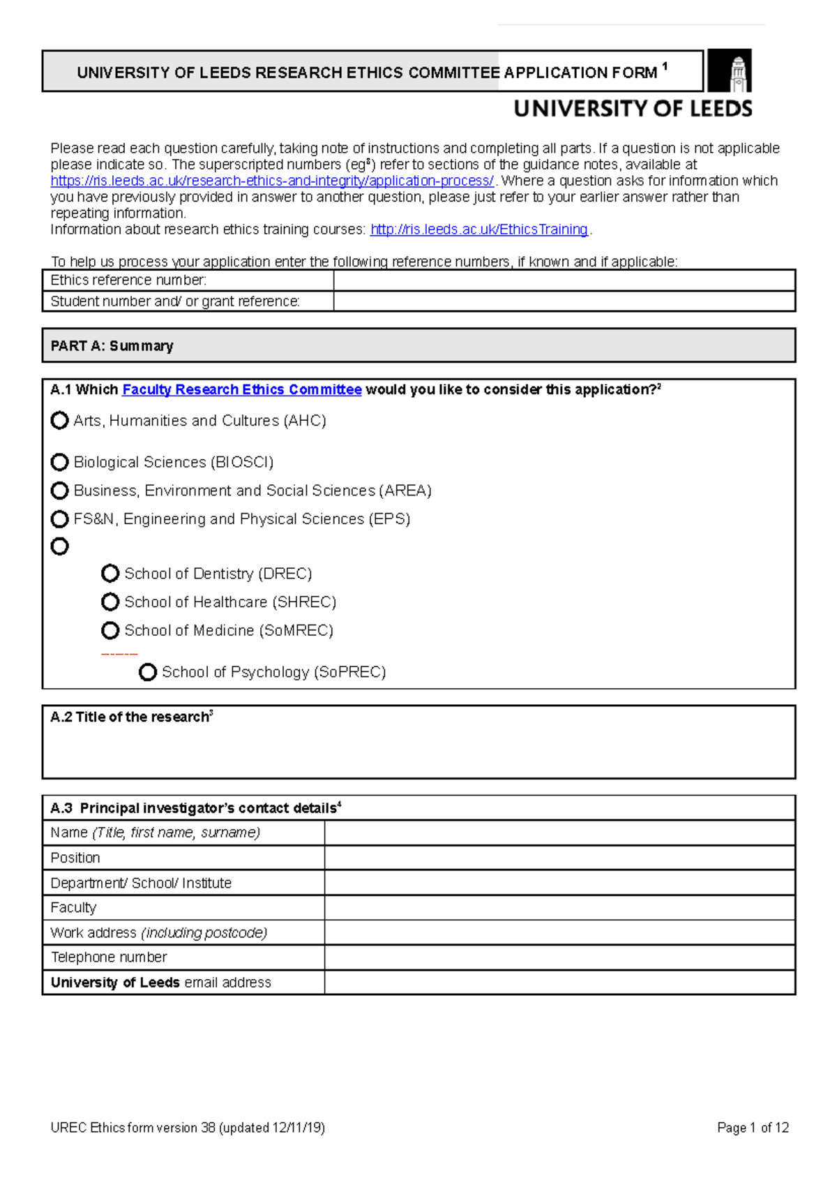 大三最终项目Ethical Review Form updated 12112019 - UNIVERSITY OF LEEDS ...