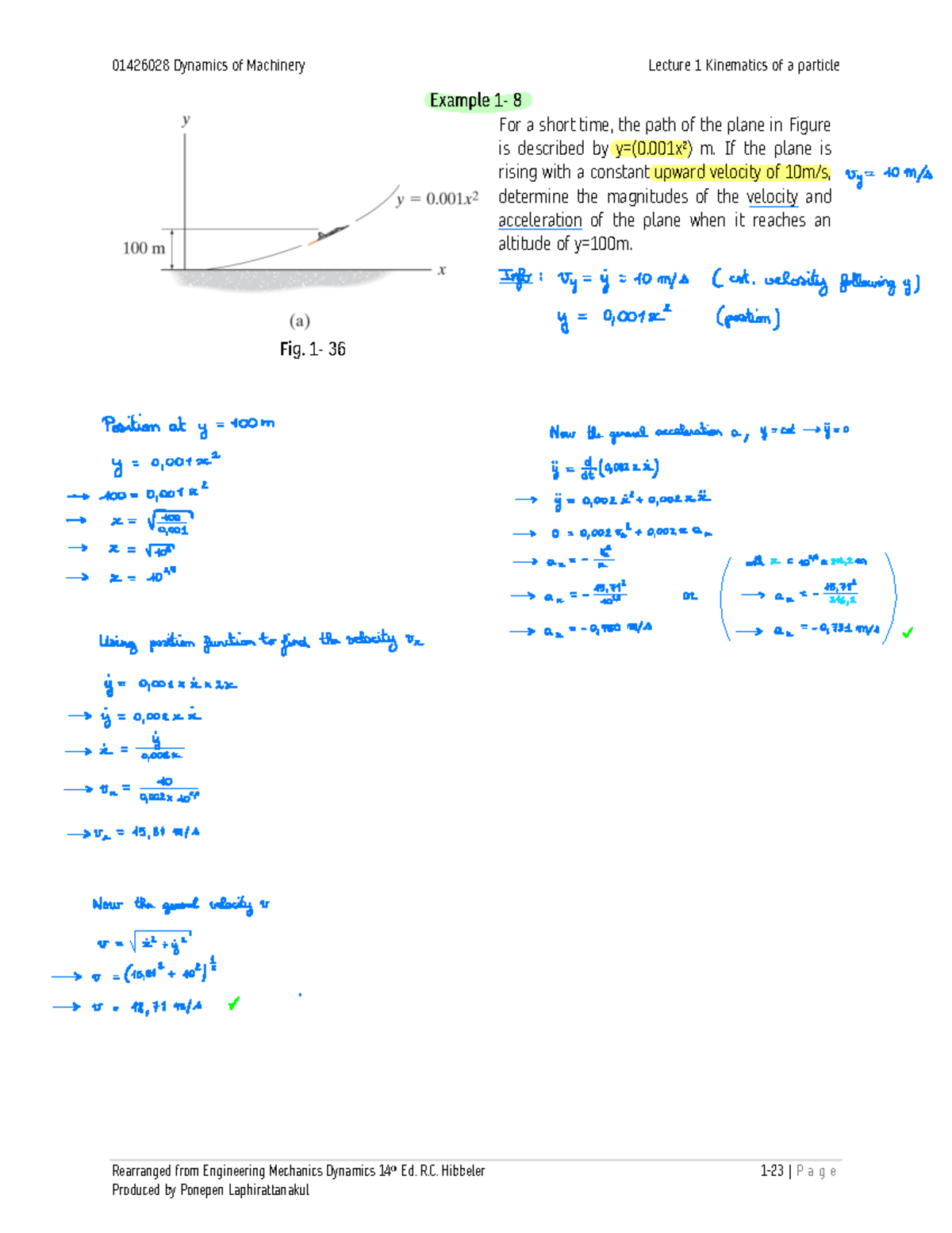 C2-3HW 0002 - Dynamics of machinery - 01426028 Dynamics of Machinery ...