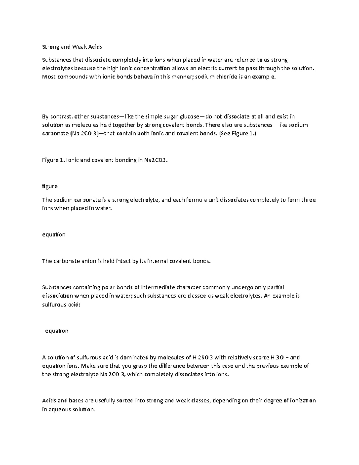 Strong and Weak Acids - Lecture notes 5 - Strong and Weak ...