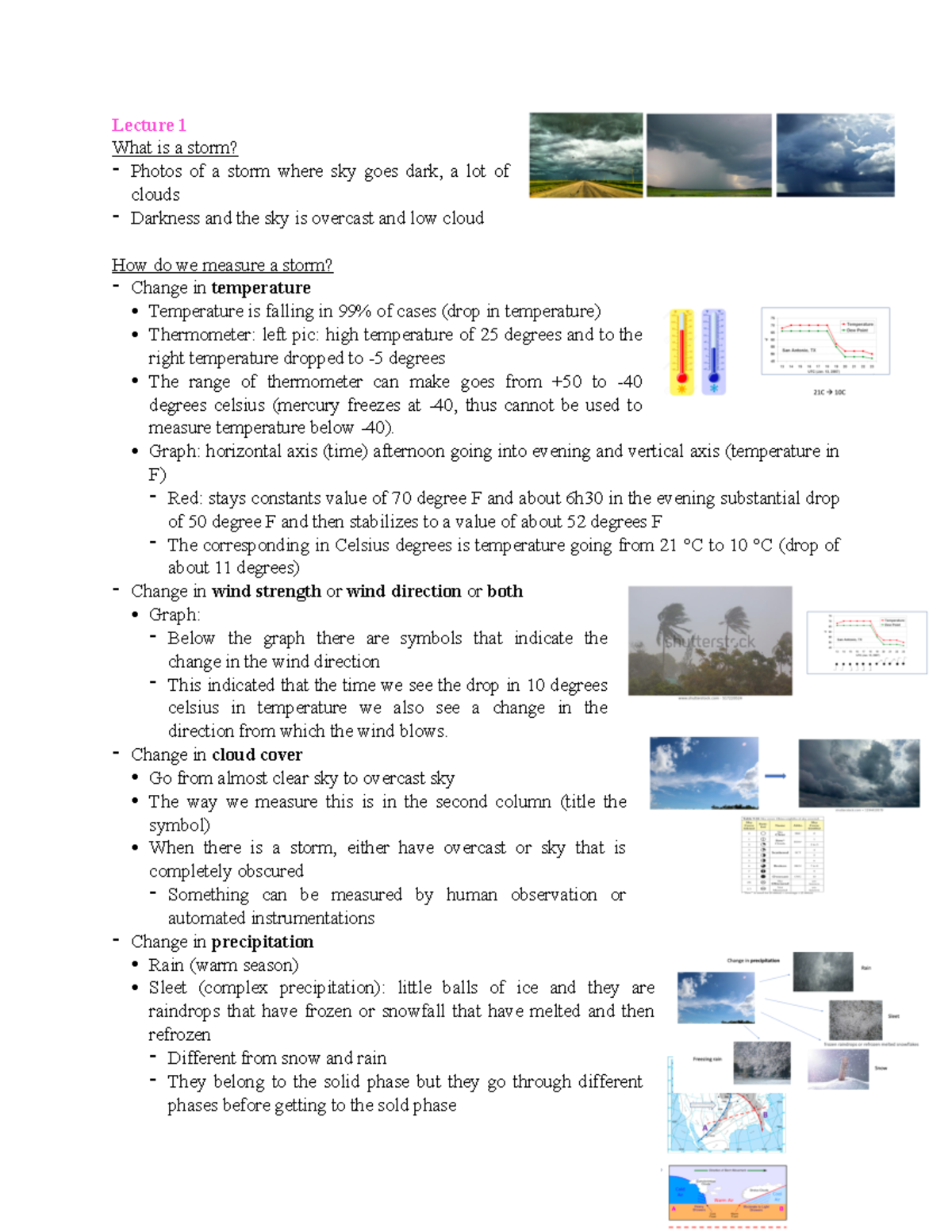 L1 - Professor Loannidou - Lecture 1 What is a storm? - Photos of a ...