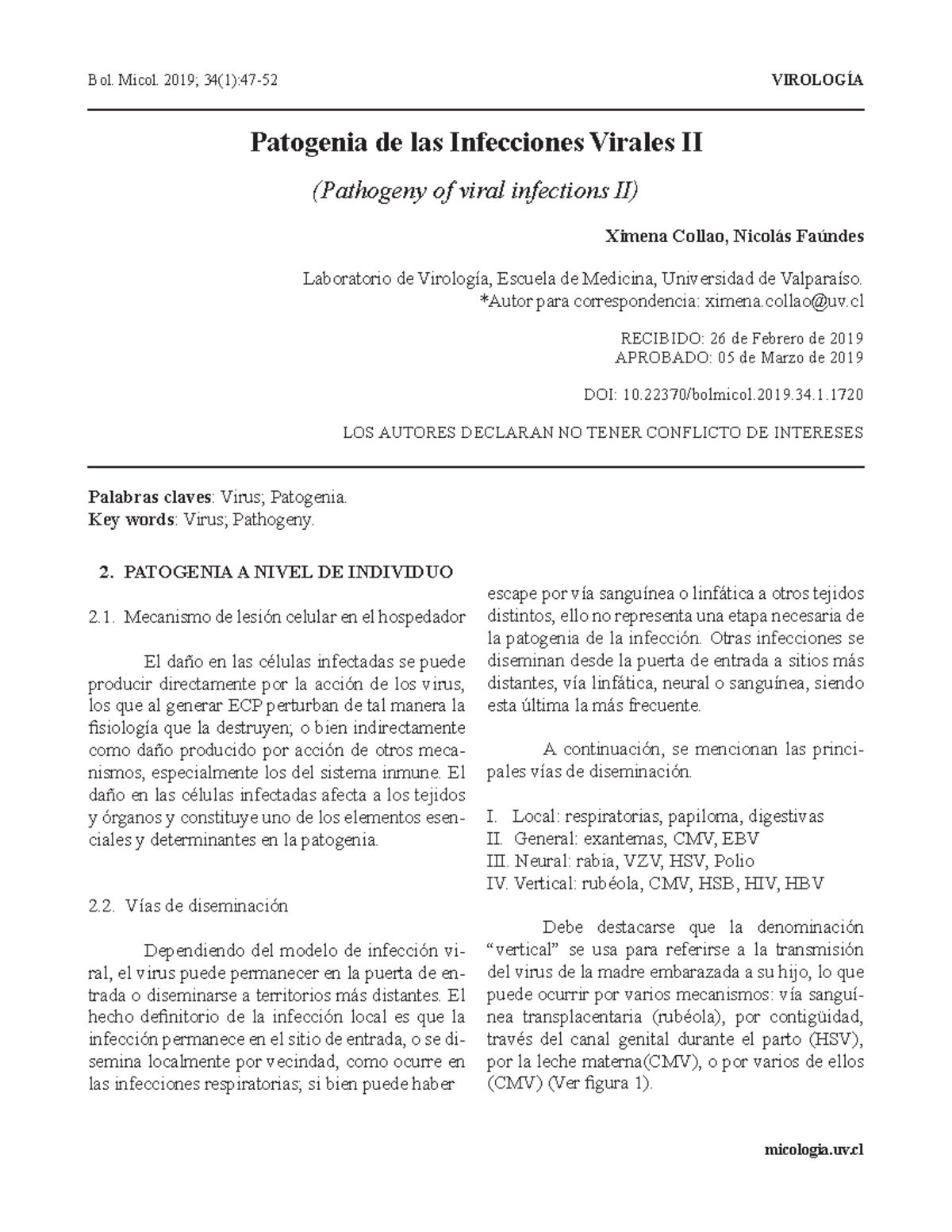 1720-Texto del artículo-5951-1-10-2019 0718 - Patogenia de las ...