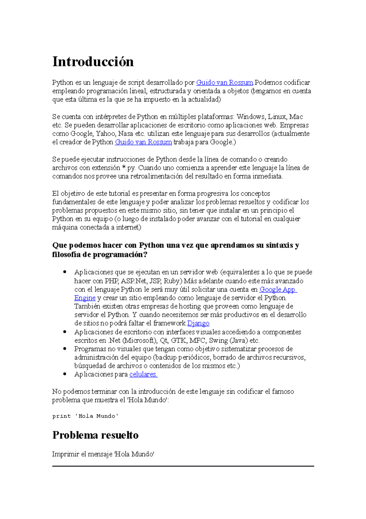 Phyton ya - Resumen PROGRAMACIÓN DIGITAL - Introducción Python es un ...