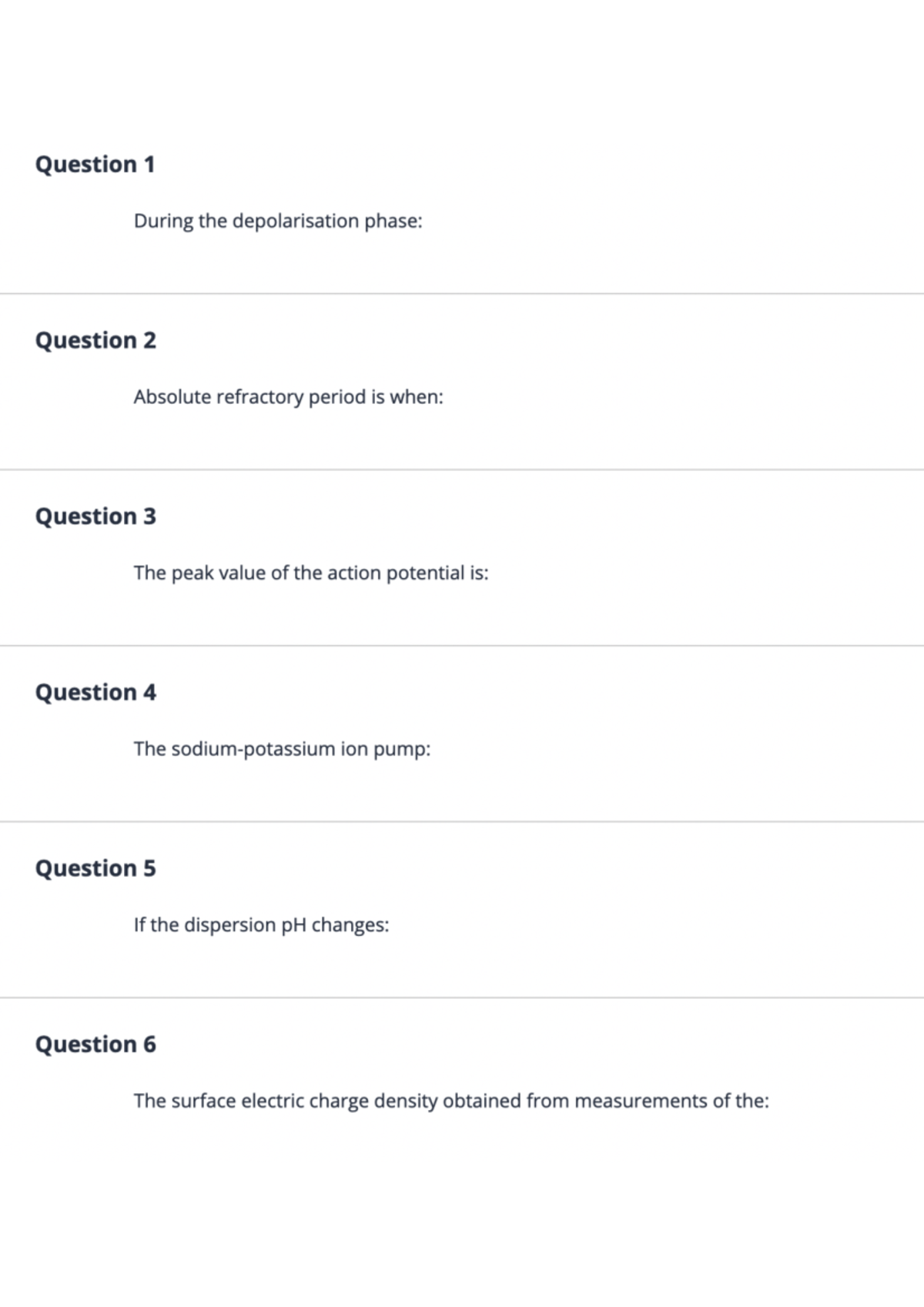 Biophysics q and a - Studocu