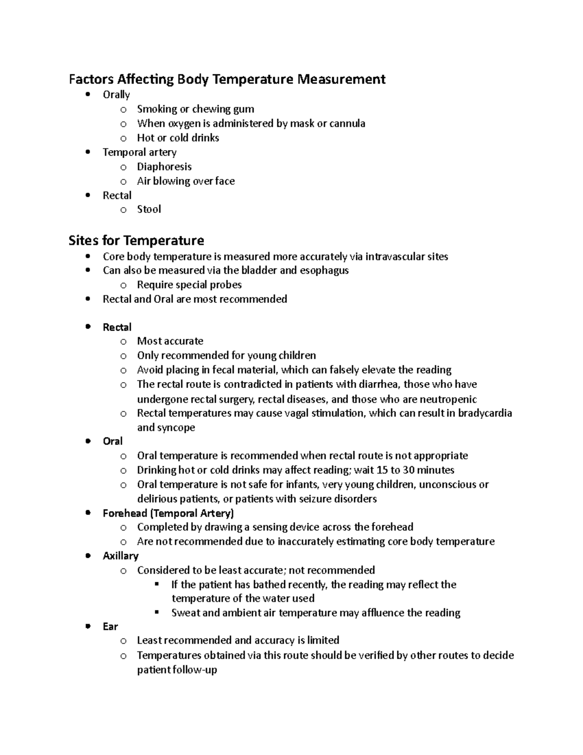 NSG 352 C - Carmines - Factors Affecting Body Temperature Measurement ...