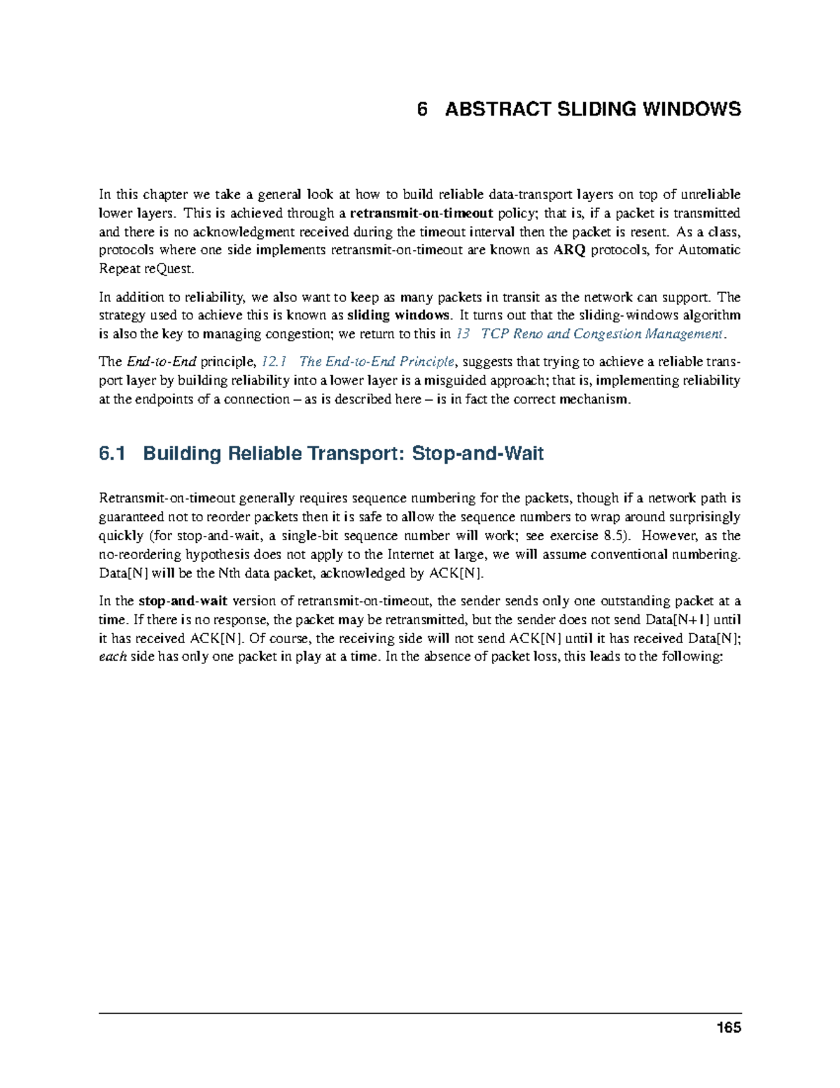 Computer Network - 6 ABSTRACT SLIDING WINDOWS In this chapter we take a ...