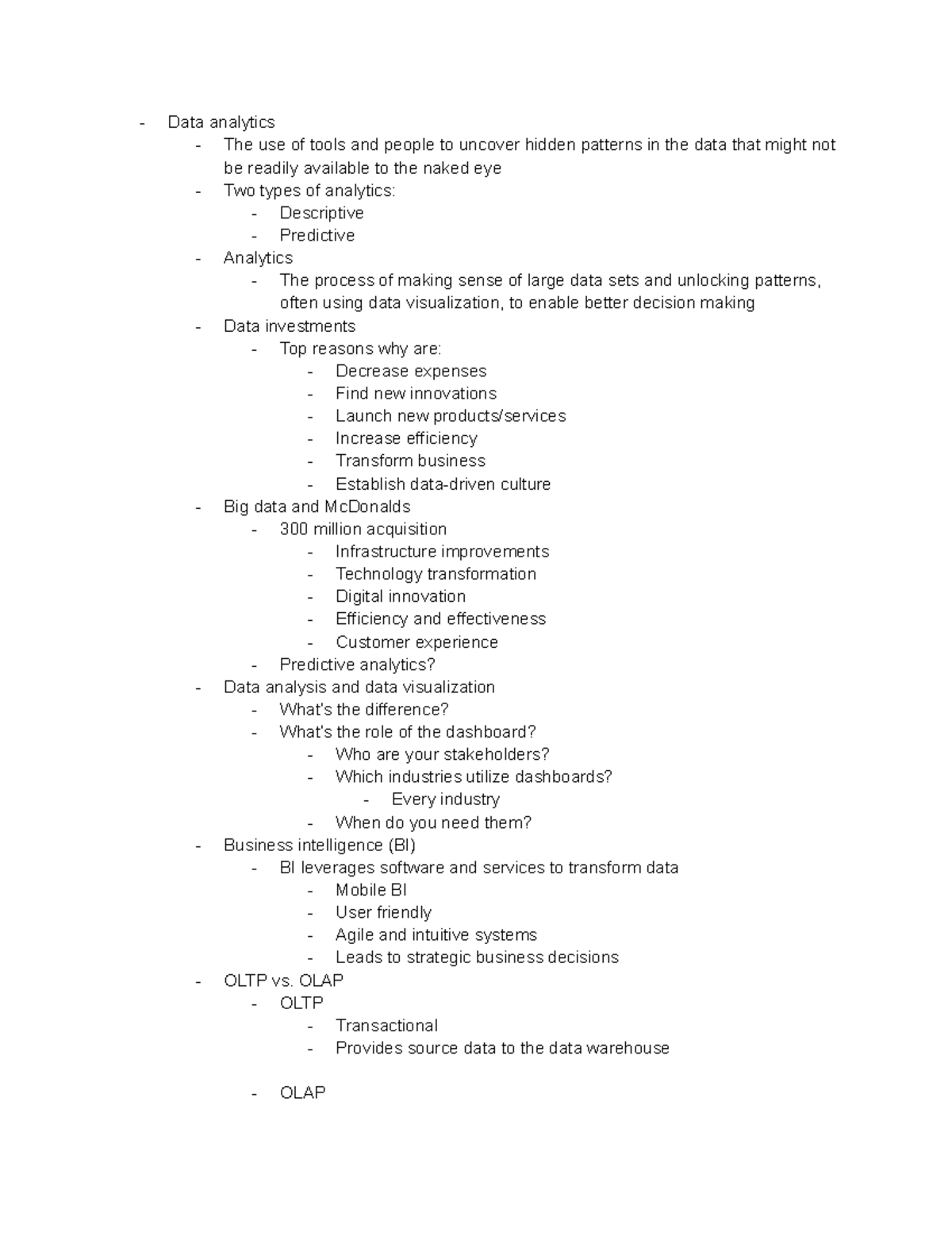 Data Analytics and SCM - Data analytics The use of tools and people to ...