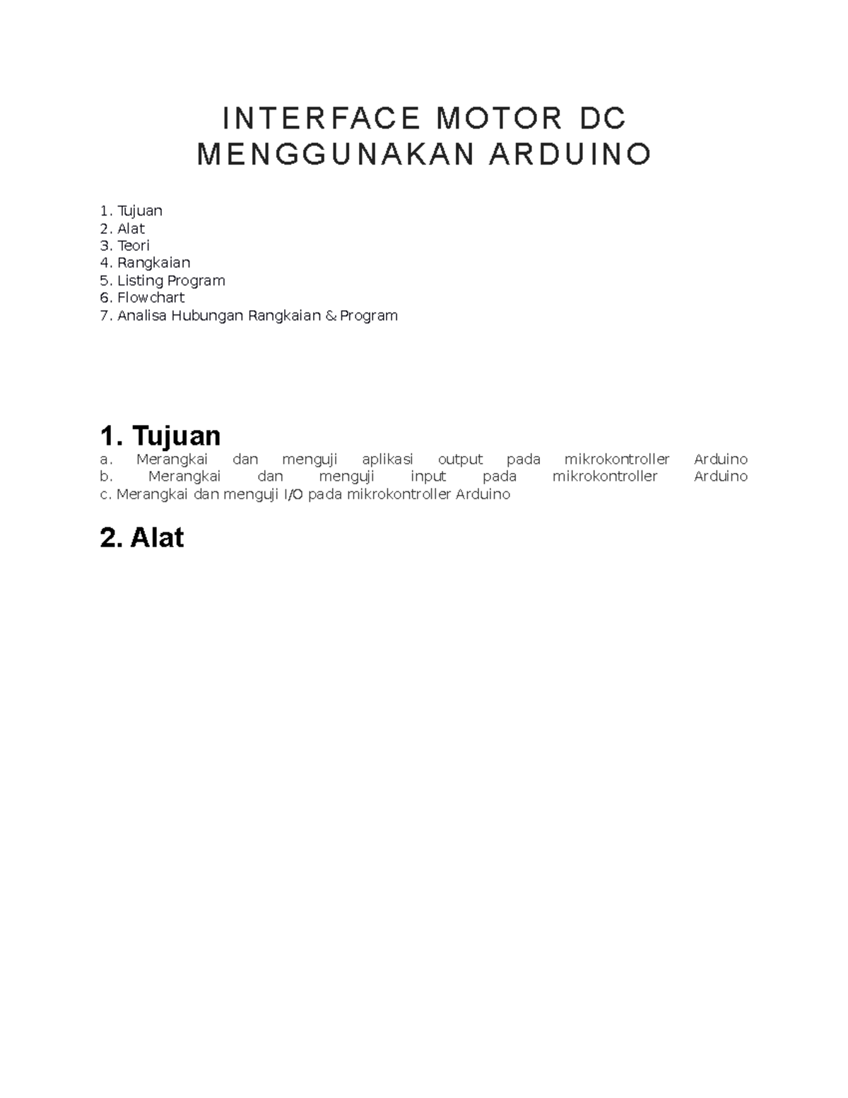 Interface Motor DC Menggunakan Arduino - I NTE RFA CE MO TO R DC ME NG ...