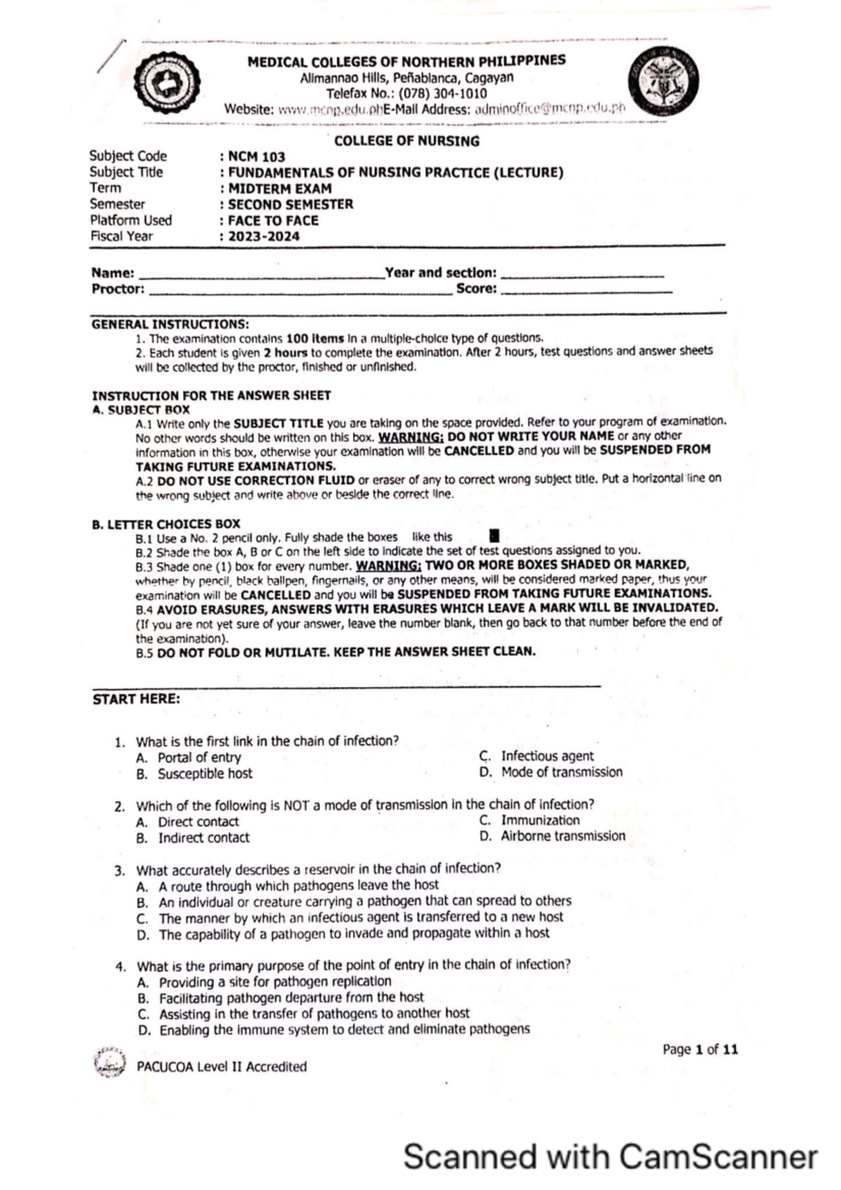 Funda-LEC- Midterms - Funda - MEDICAL COLLEGES OF NORTHERN PHILIPPINES ...