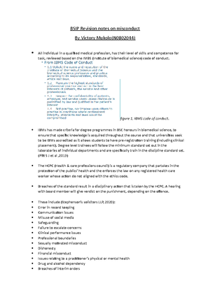 Biomedical Science in Practice (BSiP) notes - BIOL24521 - NTU - Studocu