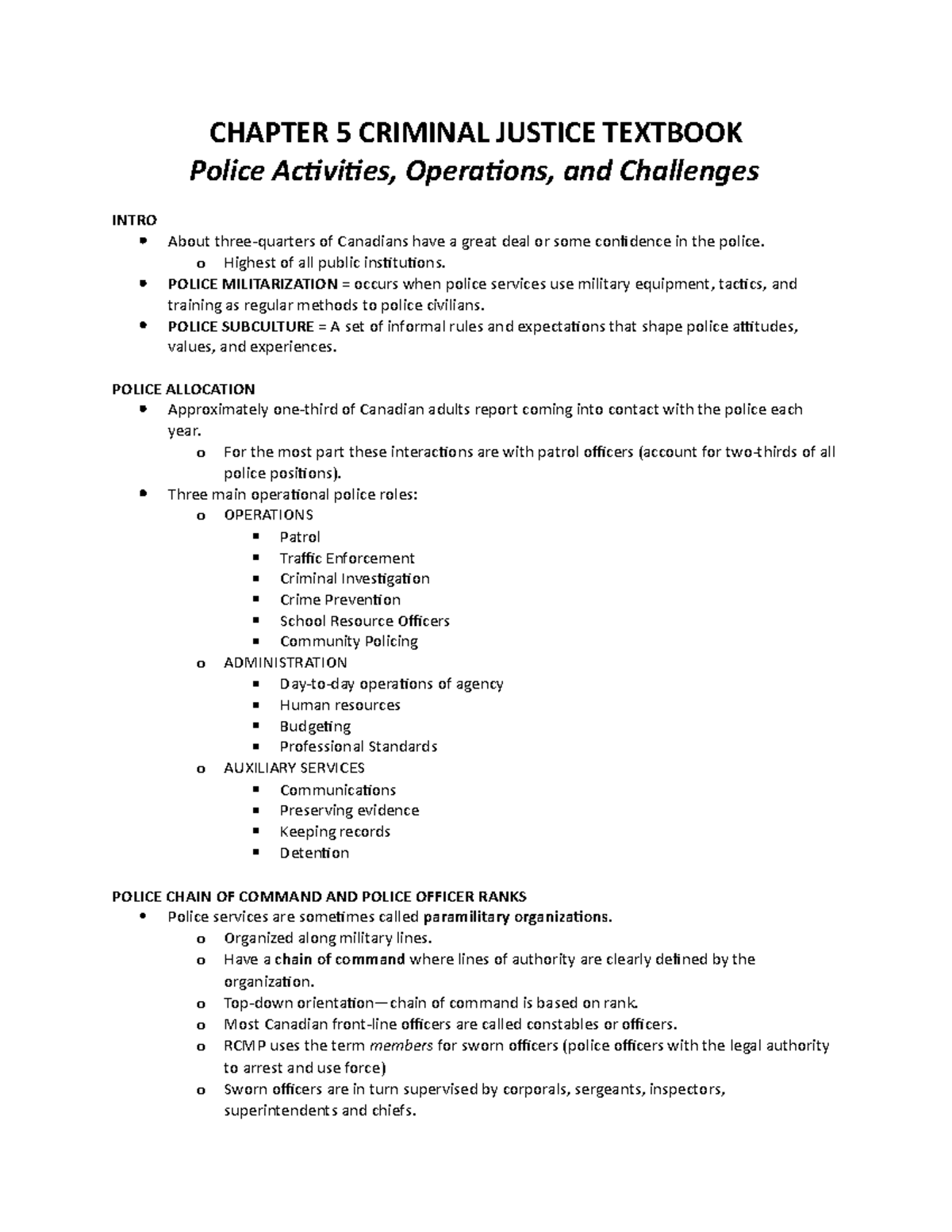 Chpt 5 Criminal Justice Txtbook - CHAPTER 5 CRIMINAL JUSTICE TEXTBOOK ...