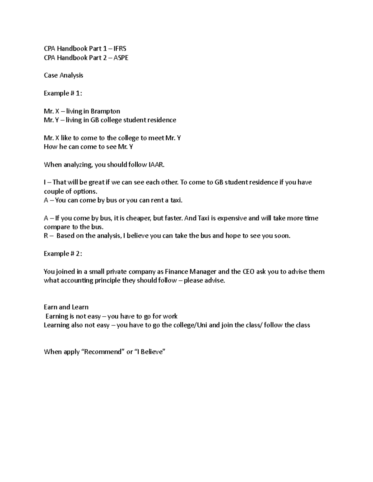 Sep 8th - Sep 8th - CPA Handbook Part 1 – IFRS CPA Handbook Part 2 ...