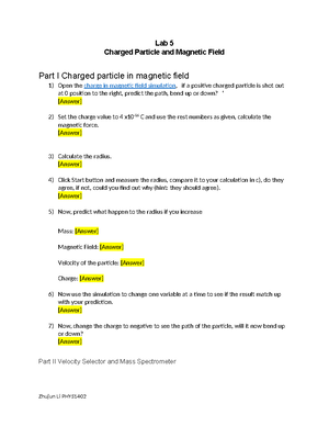 Lab 2: Electric Field and Potential Physics 2 - Ty’Niah Banks Arianna ...
