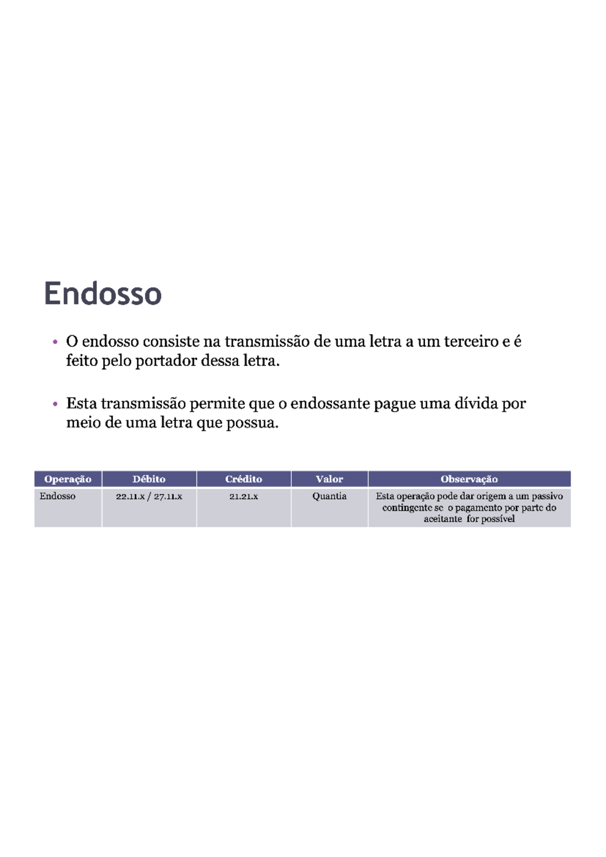 5 - Resumos - Endosso o endosso consiste na transmissão de uma letra a ...
