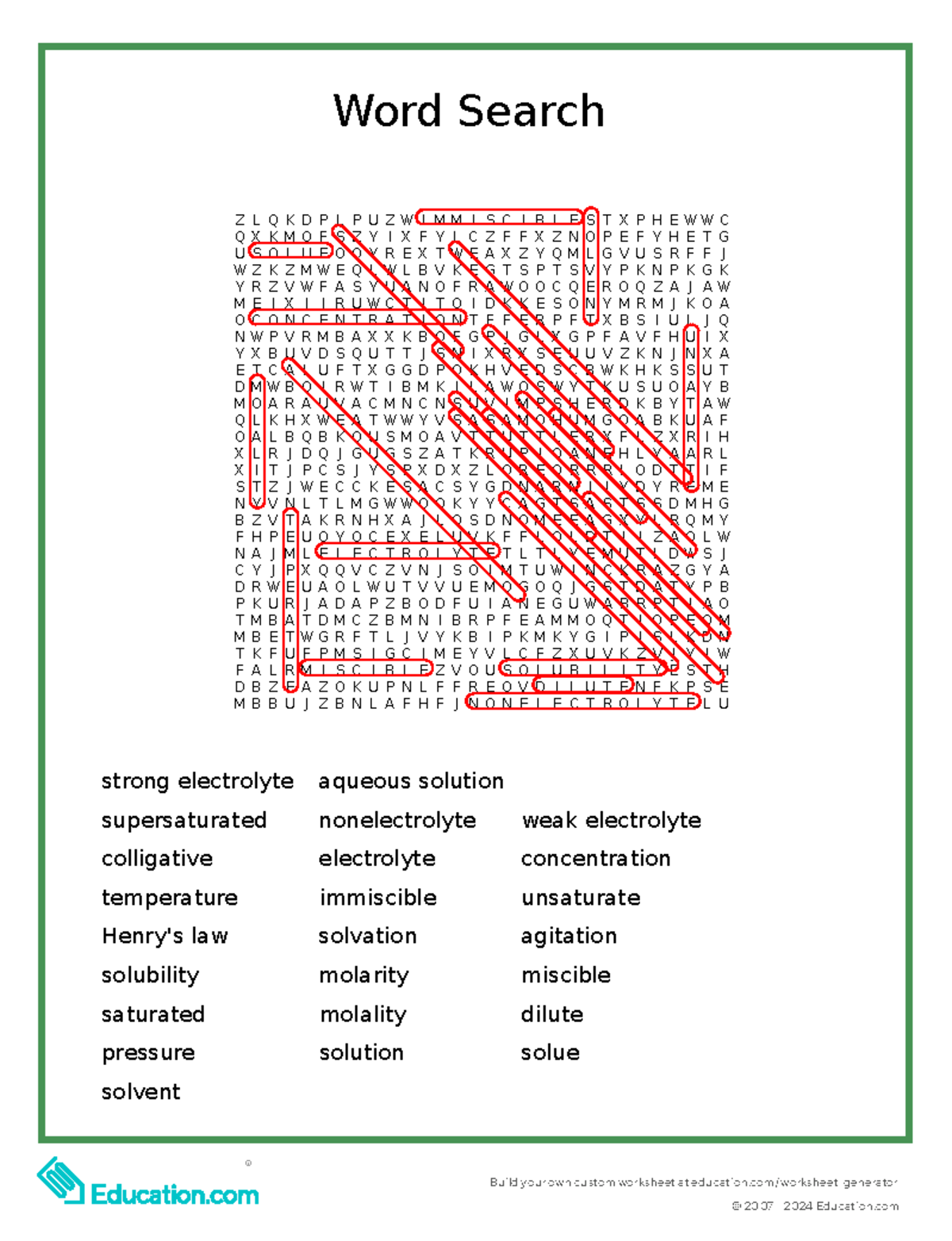 Stoichiometry word search answer key - Build your own custom worksheet ...
