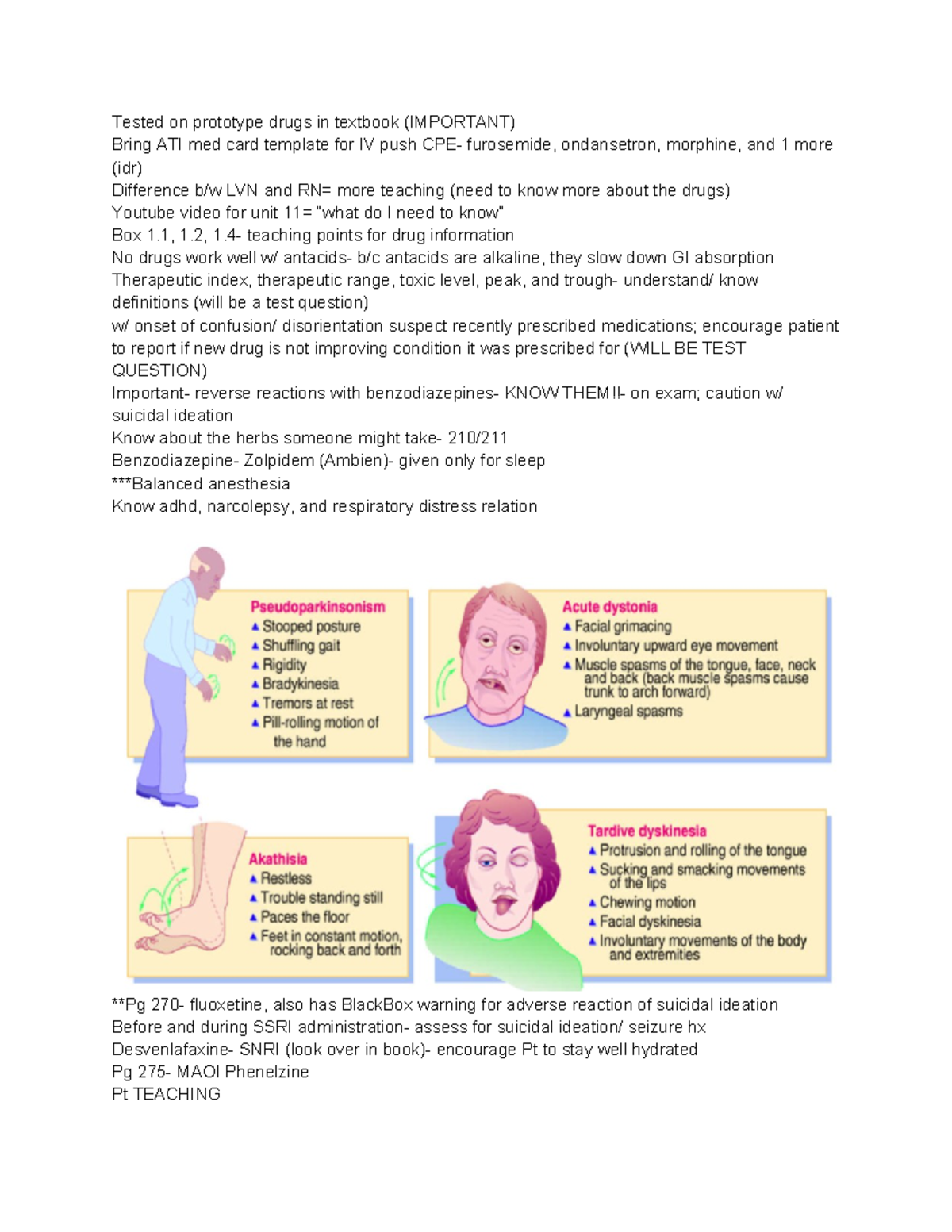 Pharmacology Exam 1 - Tested on prototype drugs in textbook (IMPORTANT ...