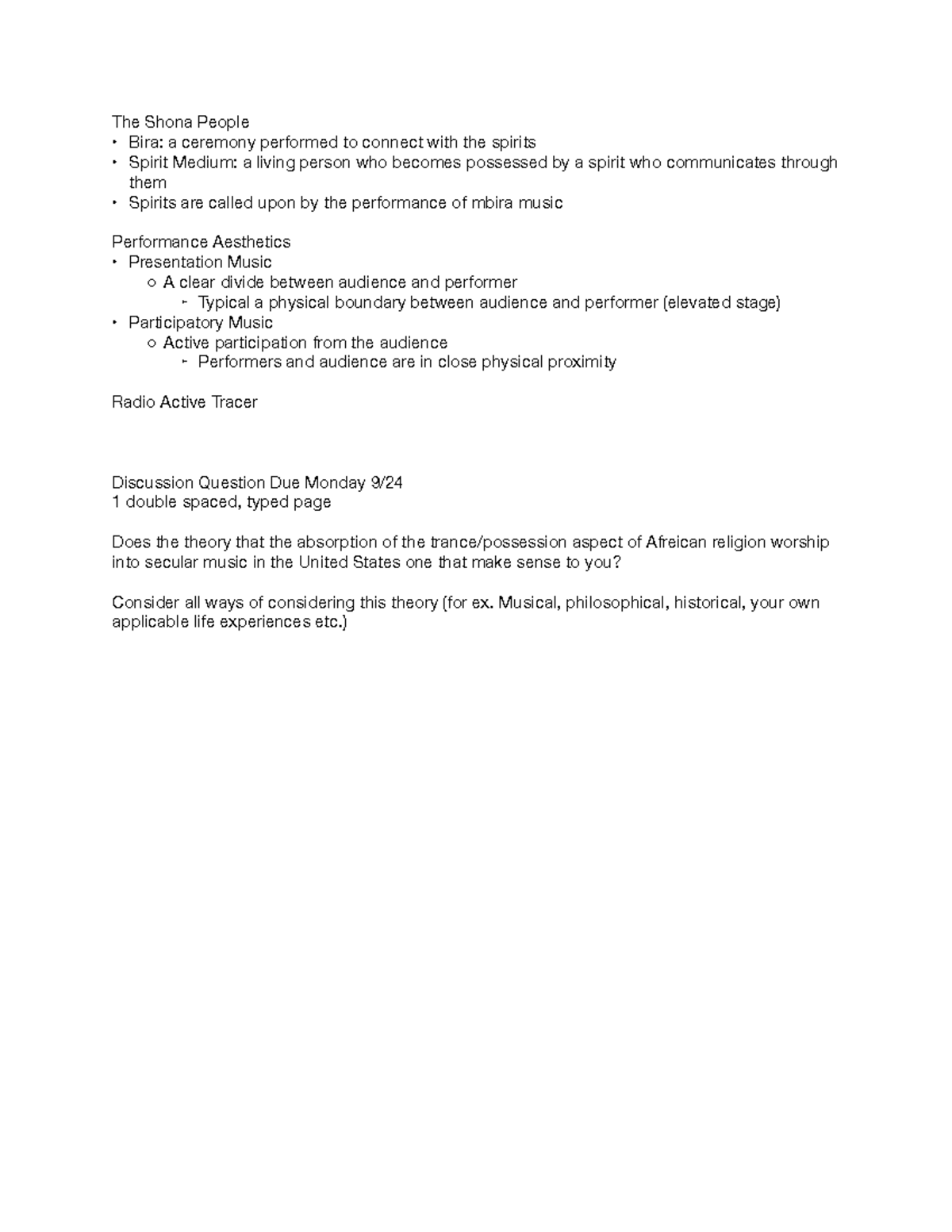 Note Sep 21, 2018 - Class Notes - The Shona People Bira: a ceremony ...