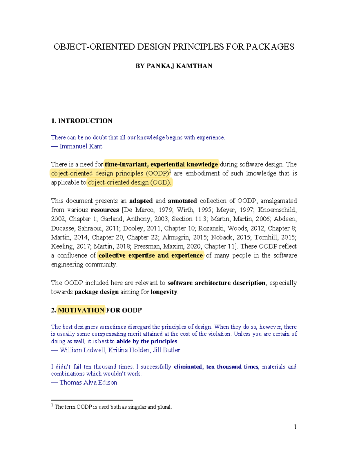 Ood principles packages - OBJECT-ORIENTED DESIGN PRINCIPLES FOR ...